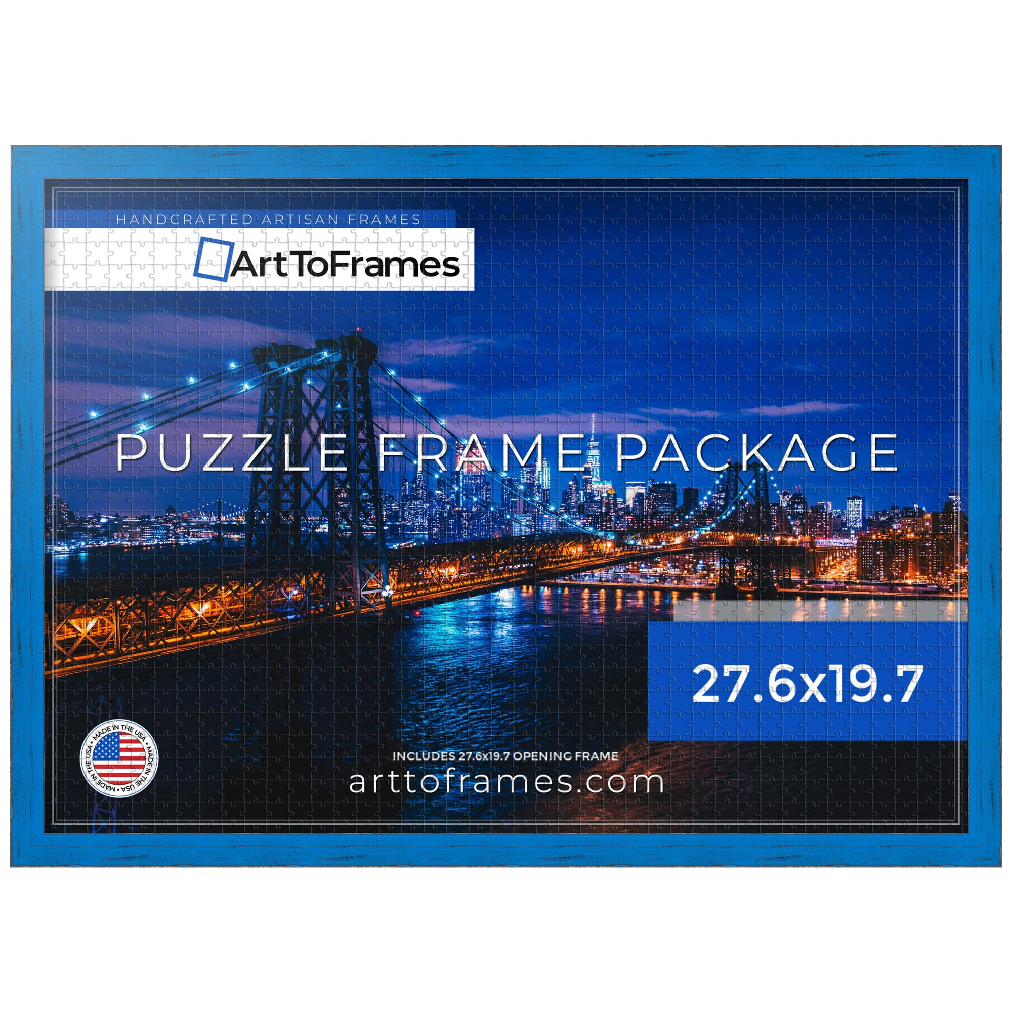 ArtToFrames 27.6x19.7 Inch - 70x50 CM Blue Puzzle Frame for 1000 piece ...