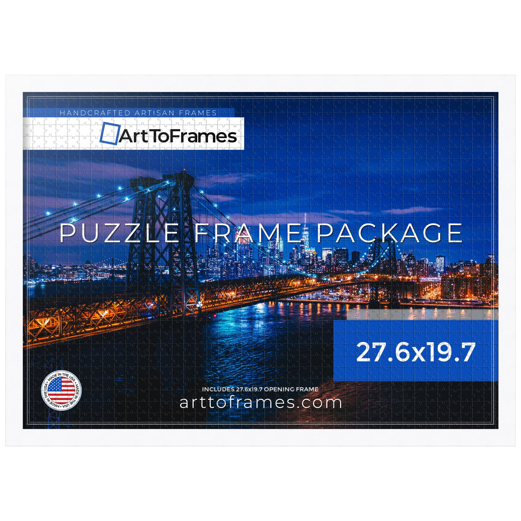 ArtToFrames 27.6x19.7 Inch - 70x50 CM White Puzzle Frame for 1000 piece ...