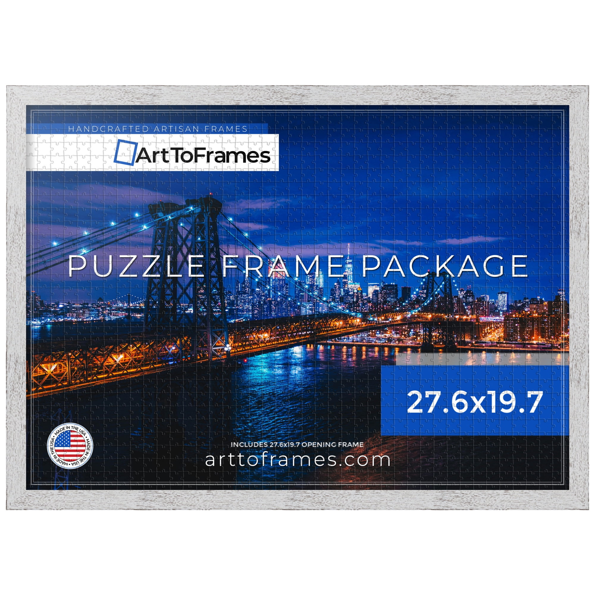 ArtToFrames 27.6x19.7 Inch - 70x50 CM White Puzzle Frame for 1000 piece ...
