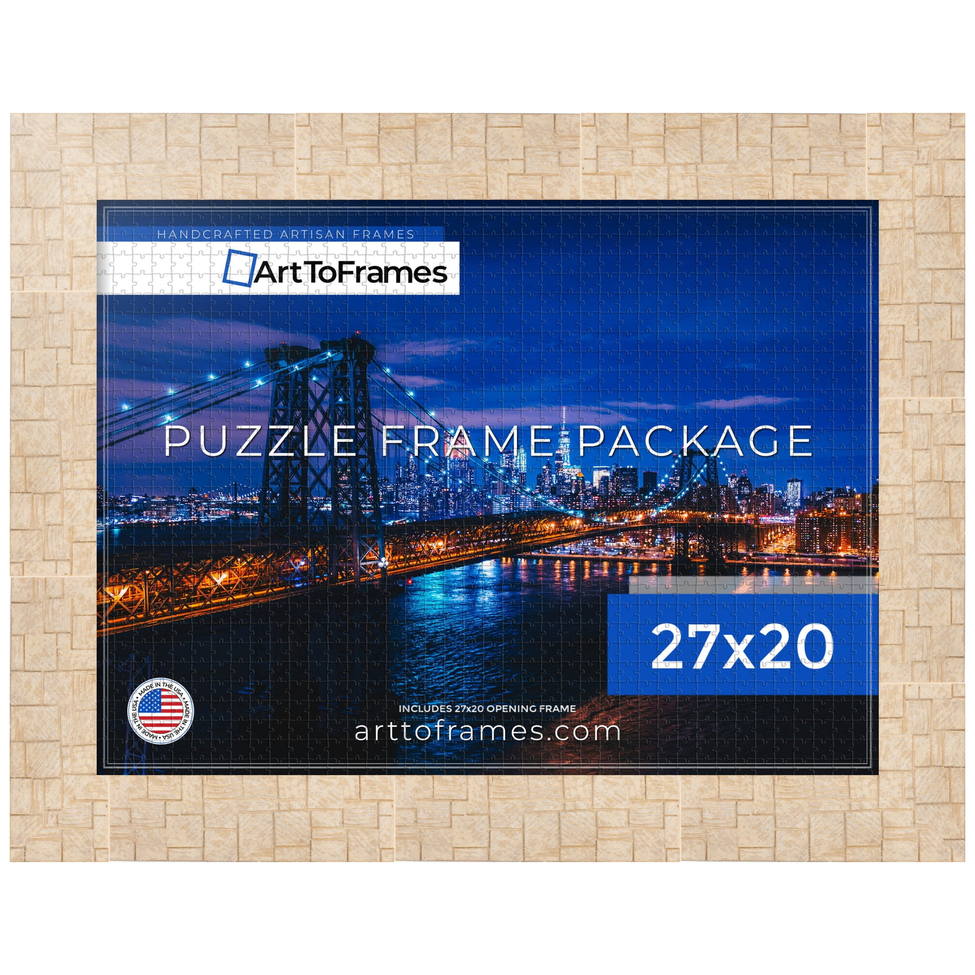 ArtToFrames 27x20 Inch - CM White Puzzle Frame for 2000 piece Puzzles.2 ...