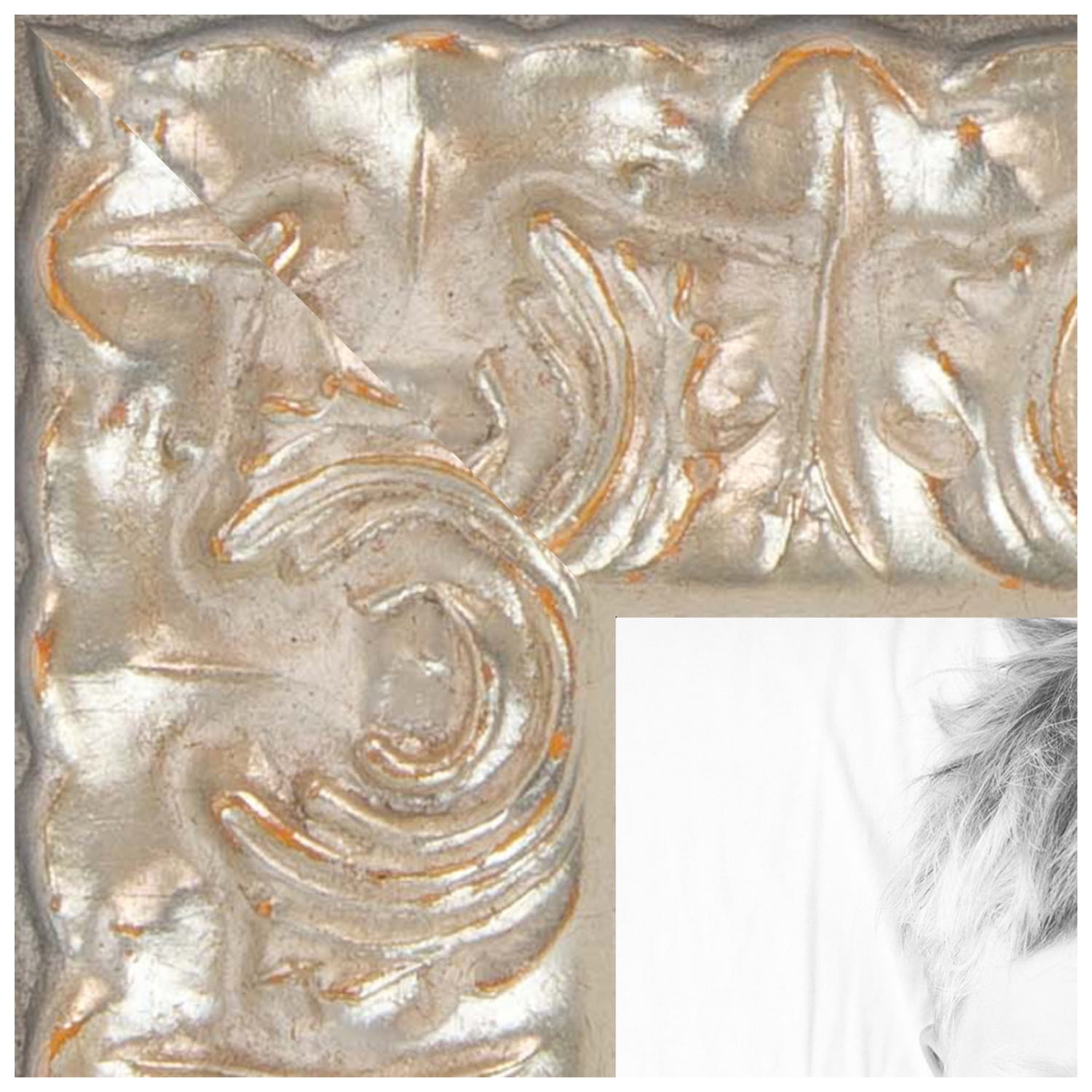 ArtToFrames 27x39 inch Silver Thin Picture Frame, Silver Wood Poster ...