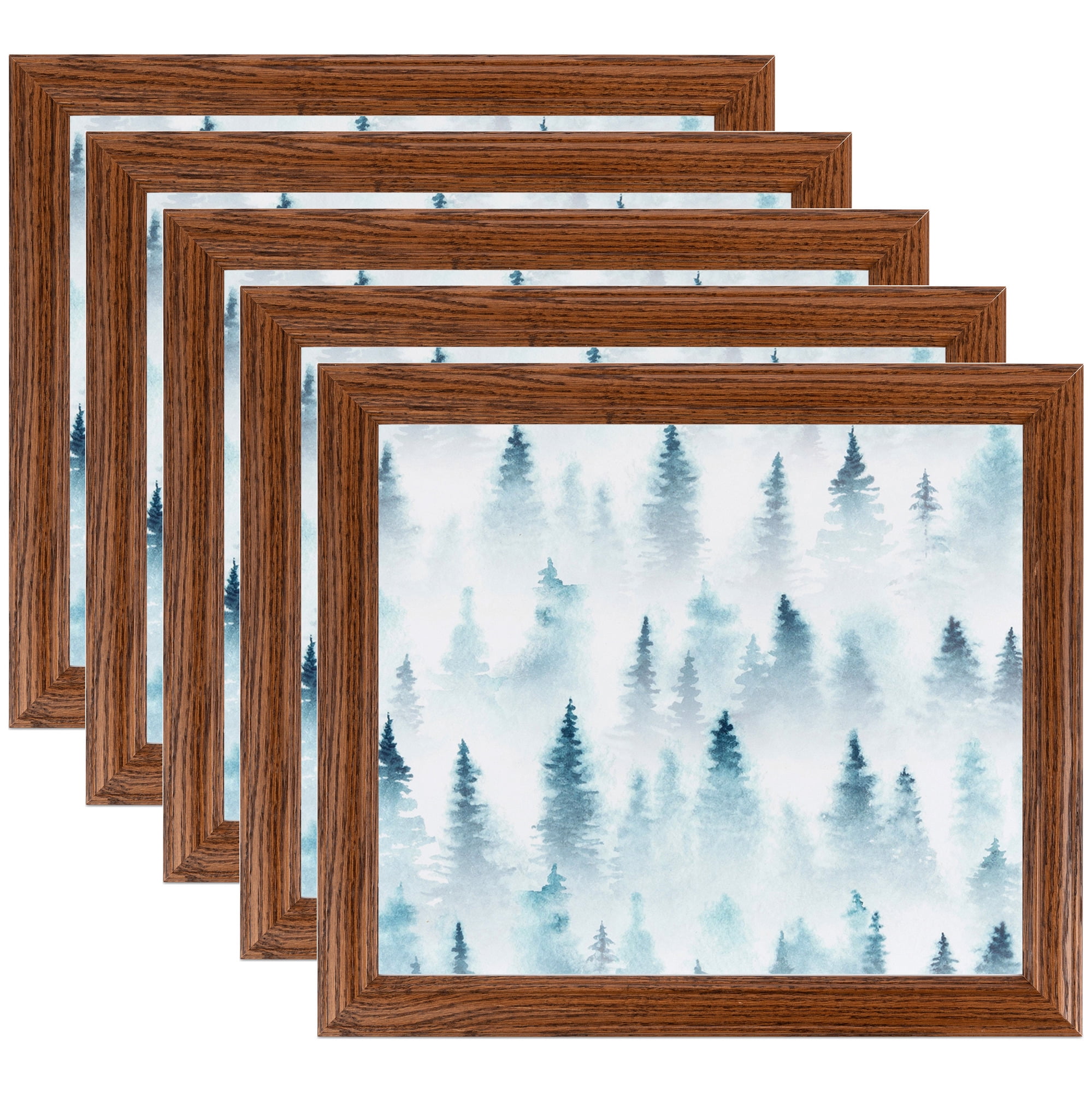 ArtToFrames 29" x 29" Walnut Picture Frame, 29x29 inch Brown MDF Poster ...