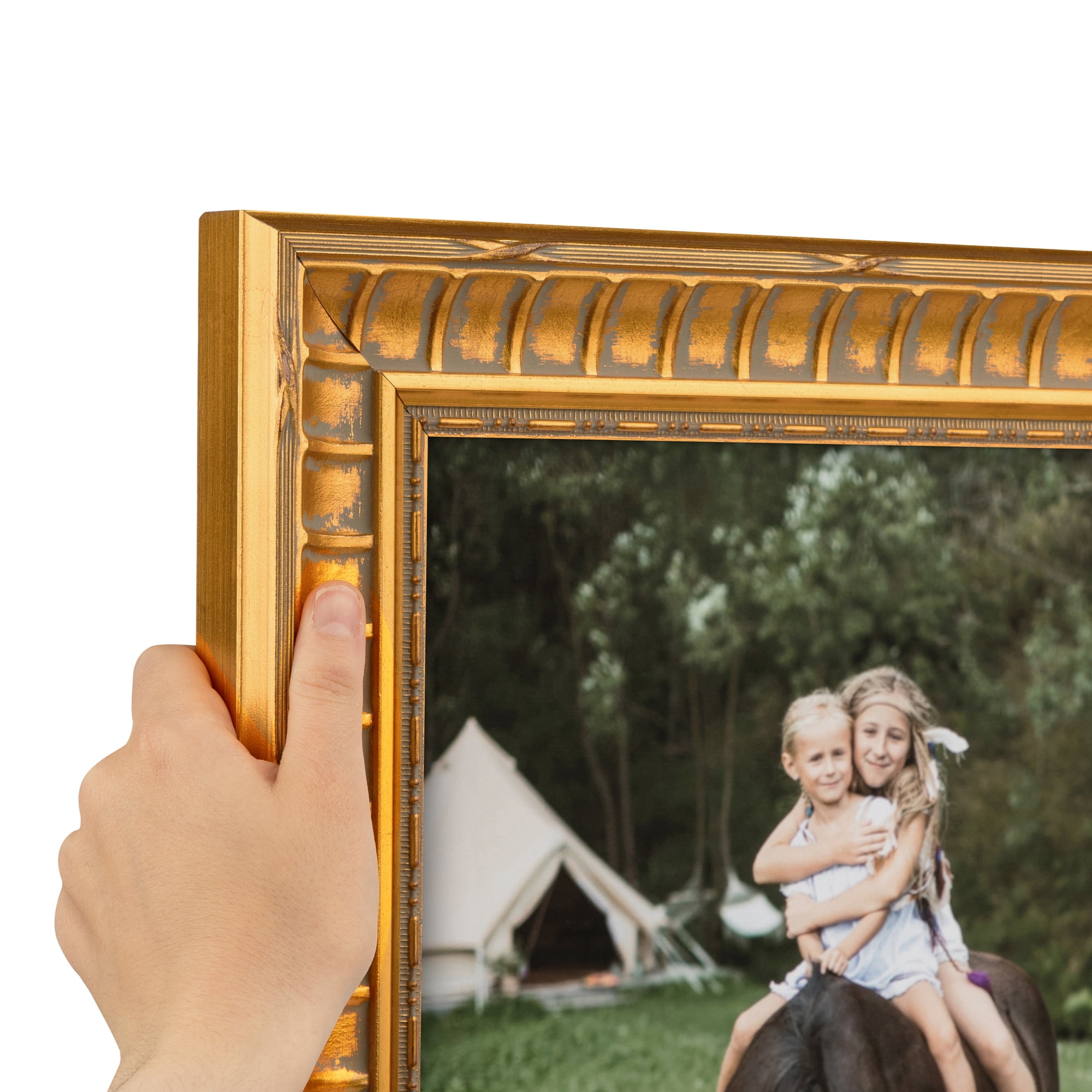 ArtToFrames 30" x 38" Gold Picture Frame, 30x38 inch Gold Wood Poster ...