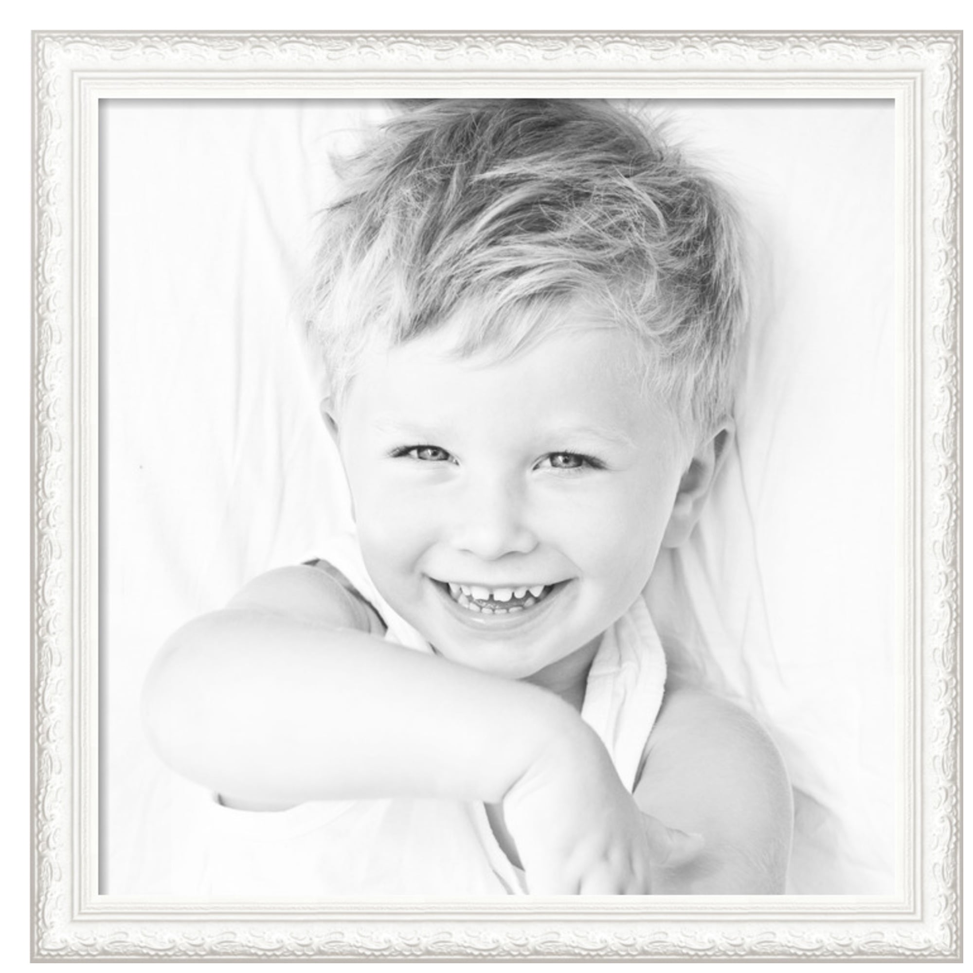 ArtToFrames 32" x 32" Majestic White Picture Frame, 32x32 inch Silver ...