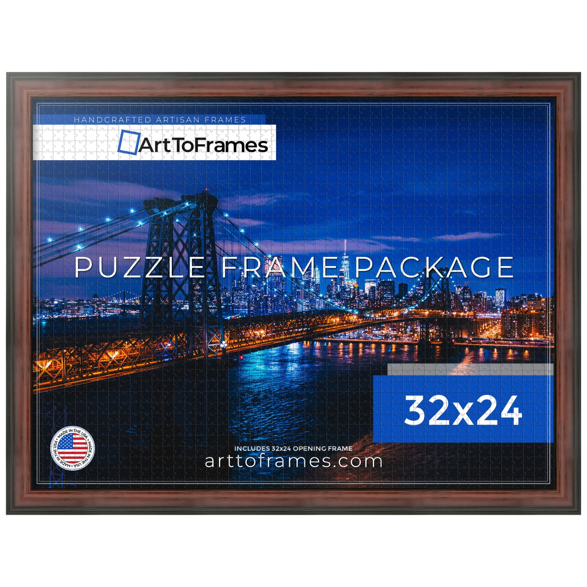 ArtToFrames 32x24 Inch - 81.28x60.96 CM Brown Puzzle Frame for 1500 ...