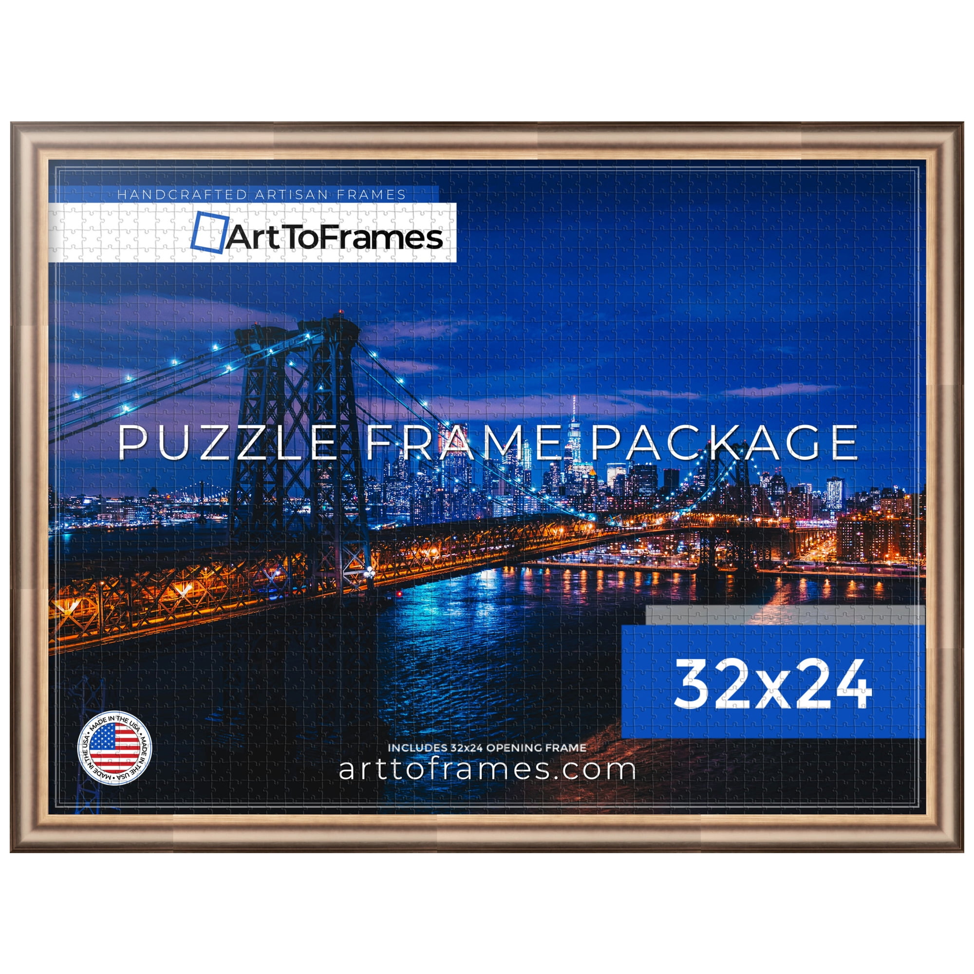 ArtToFrames 32x24 Inch - 81.28x60.96 CM Silver Puzzle Frame for 1500 ...