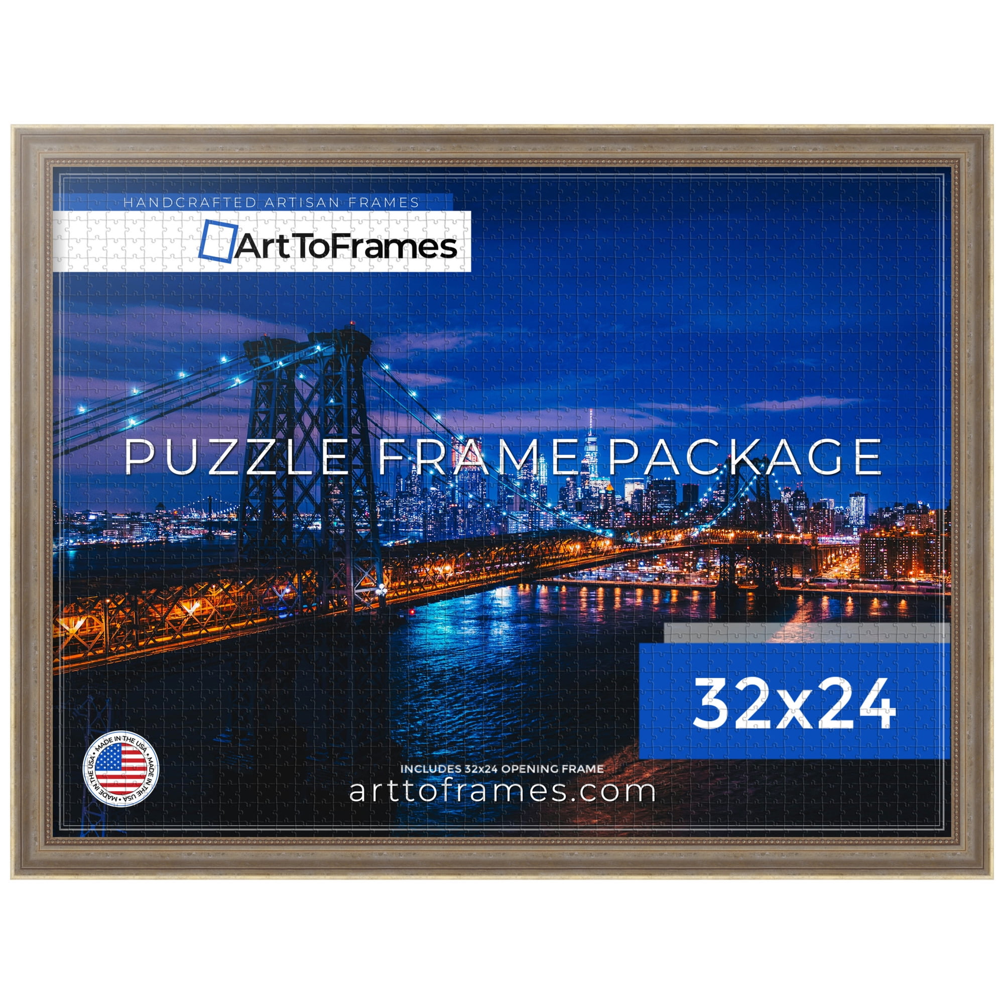 ArtToFrames 32x24 Inch - 81.28x60.96 CM Silver Puzzle Frame for 1500 ...