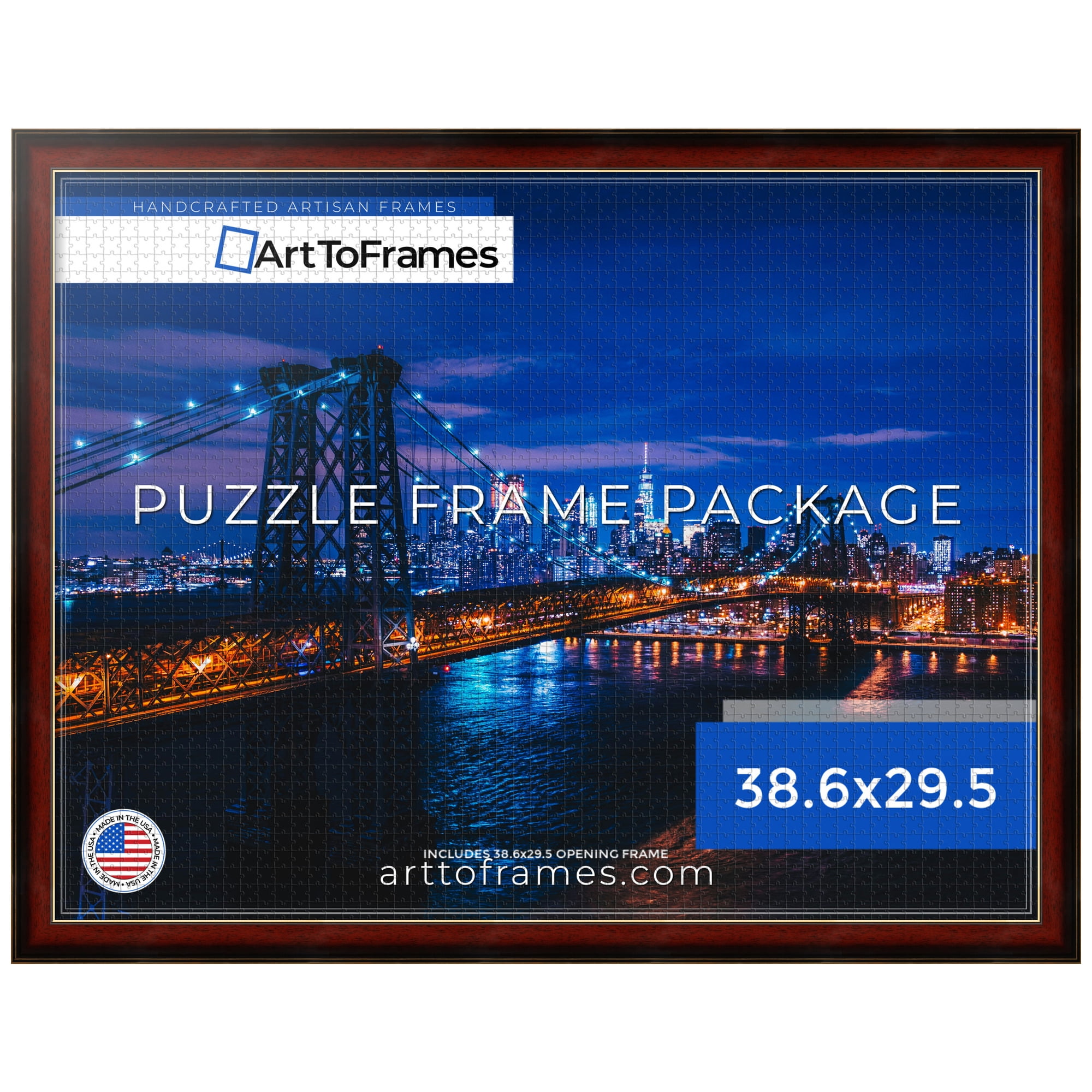 ArtToFrames 38.6x29.5 Inch - 98x75 CM Brown Puzzle Frame for 2000 piece ...