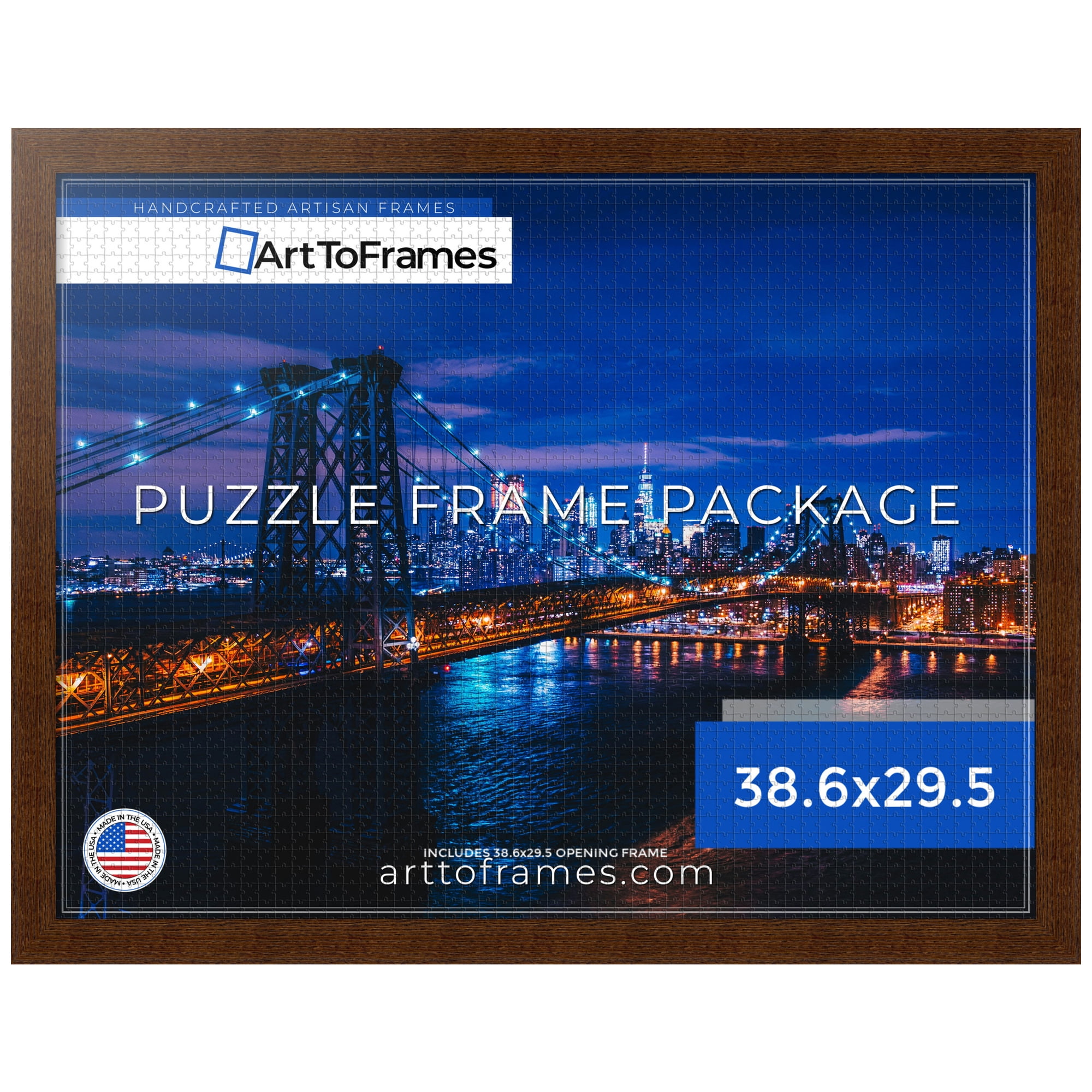 ArtToFrames 38.6x29.5 Inch - 98x75 CM Brown Puzzle Frame for 2000 piece ...