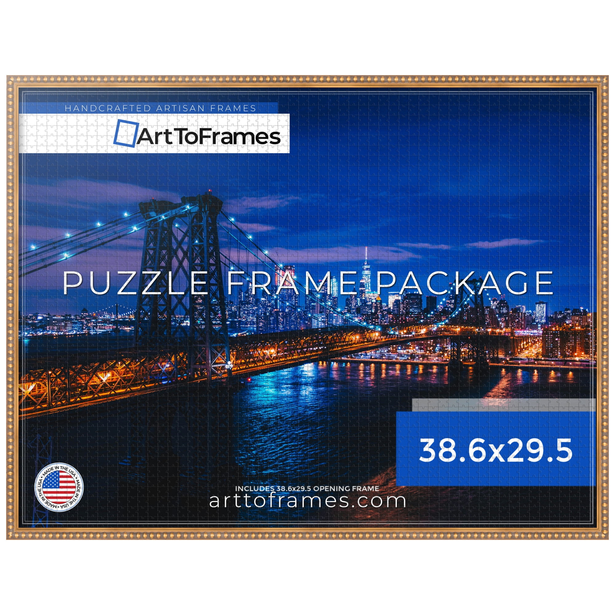 ArtToFrames 38.6x29.5 Inch - 98x75 CM Gold Puzzle Frame for 2000 piece ...