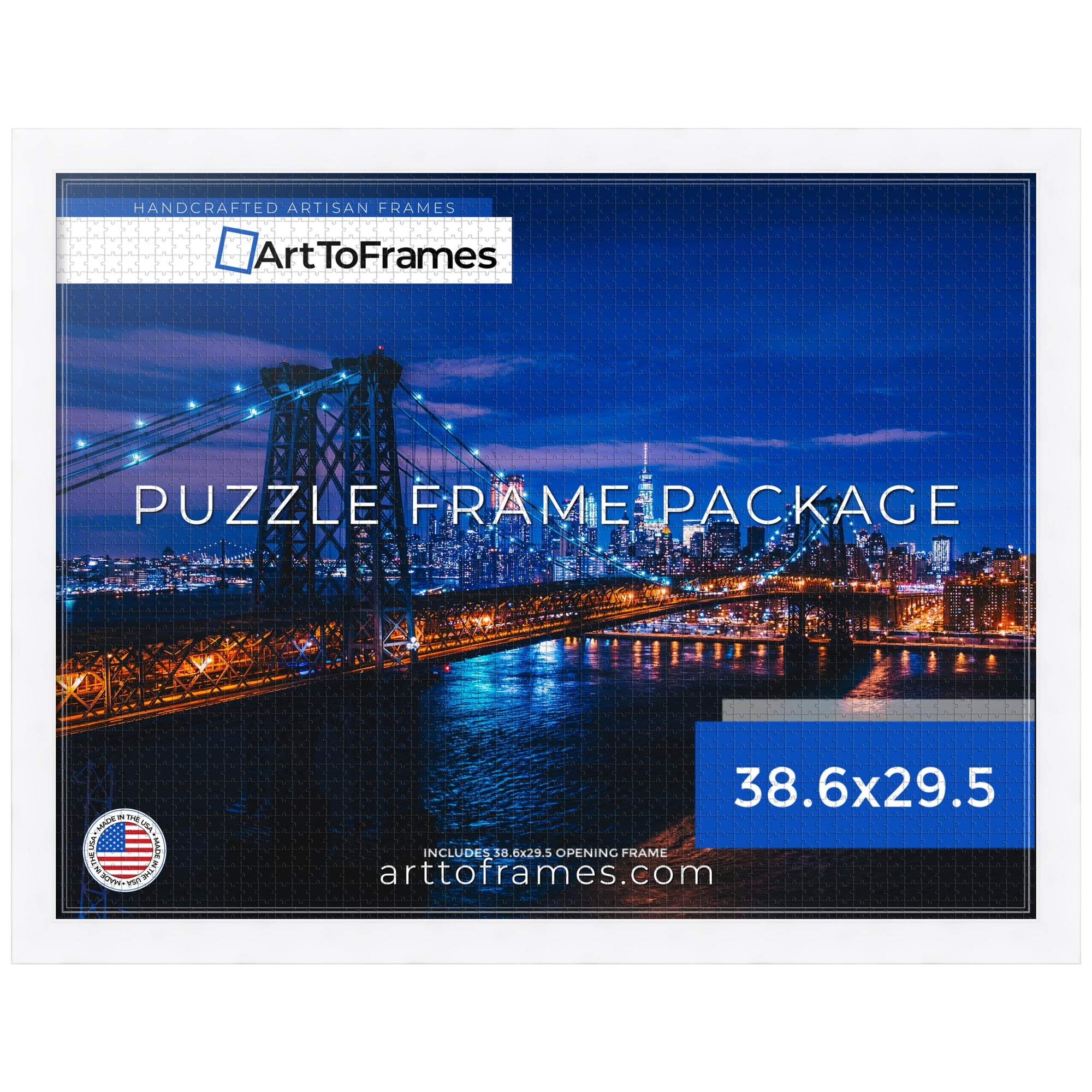 ArtToFrames 38.6x29.5 Inch - 98x75 CM White Puzzle Frame for 2000 piece ...