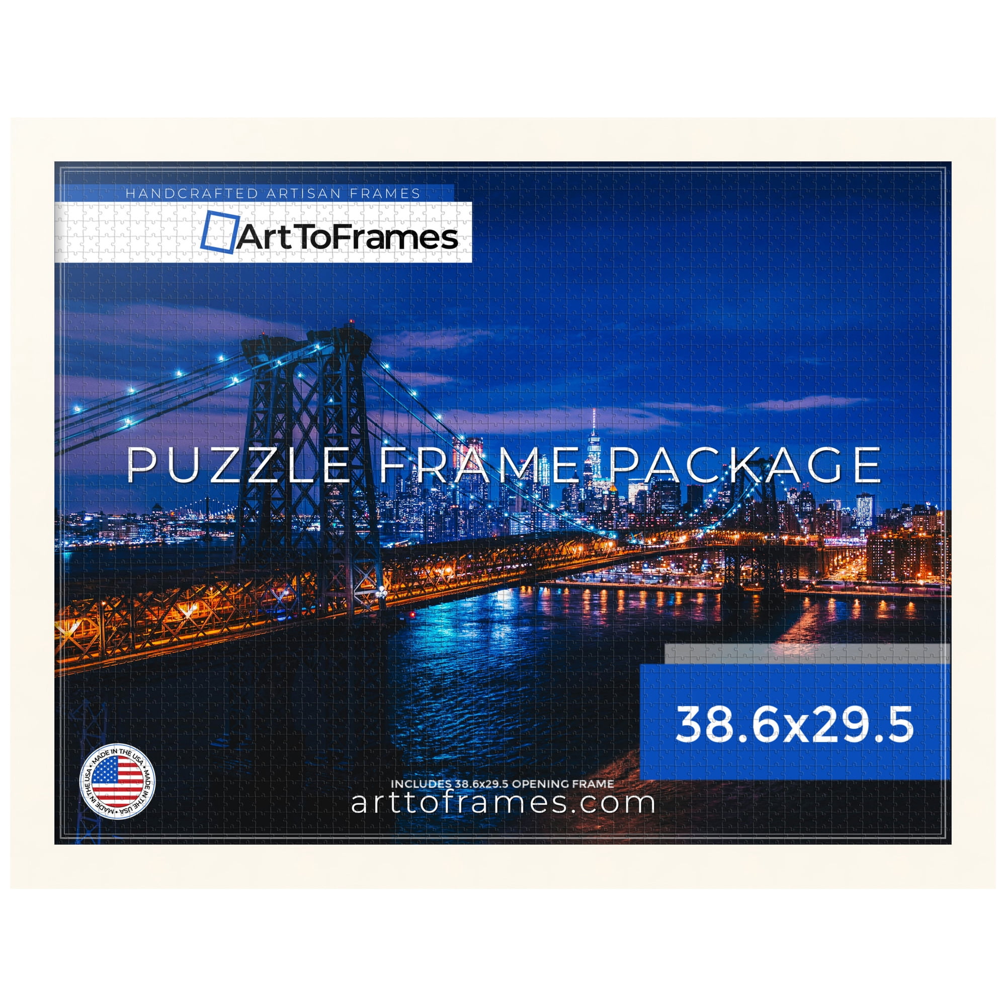 ArtToFrames 38.6x29.5 Inch - 98x75 CM White Puzzle Frame for 2000 piece ...