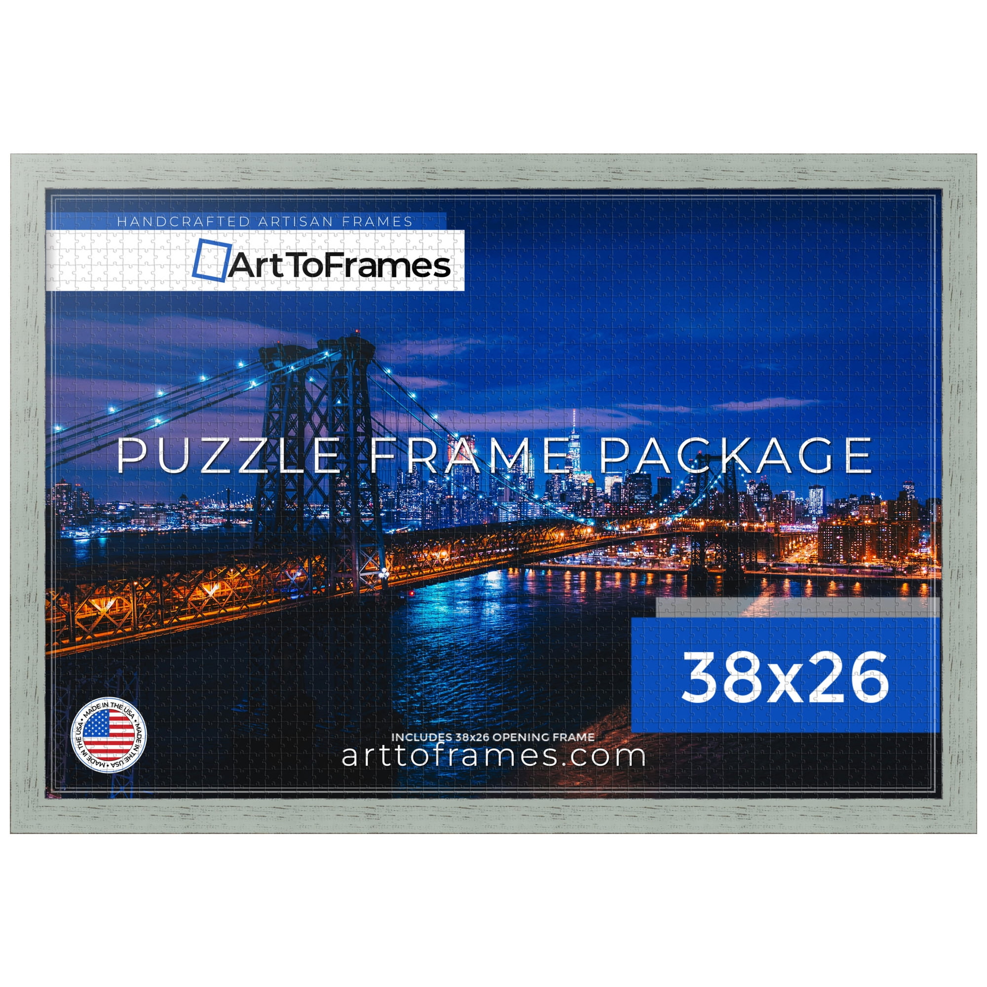 ArtToFrames 38x26 Inch - 97x66 CM Gray Puzzle Frame for 2000 piece ...