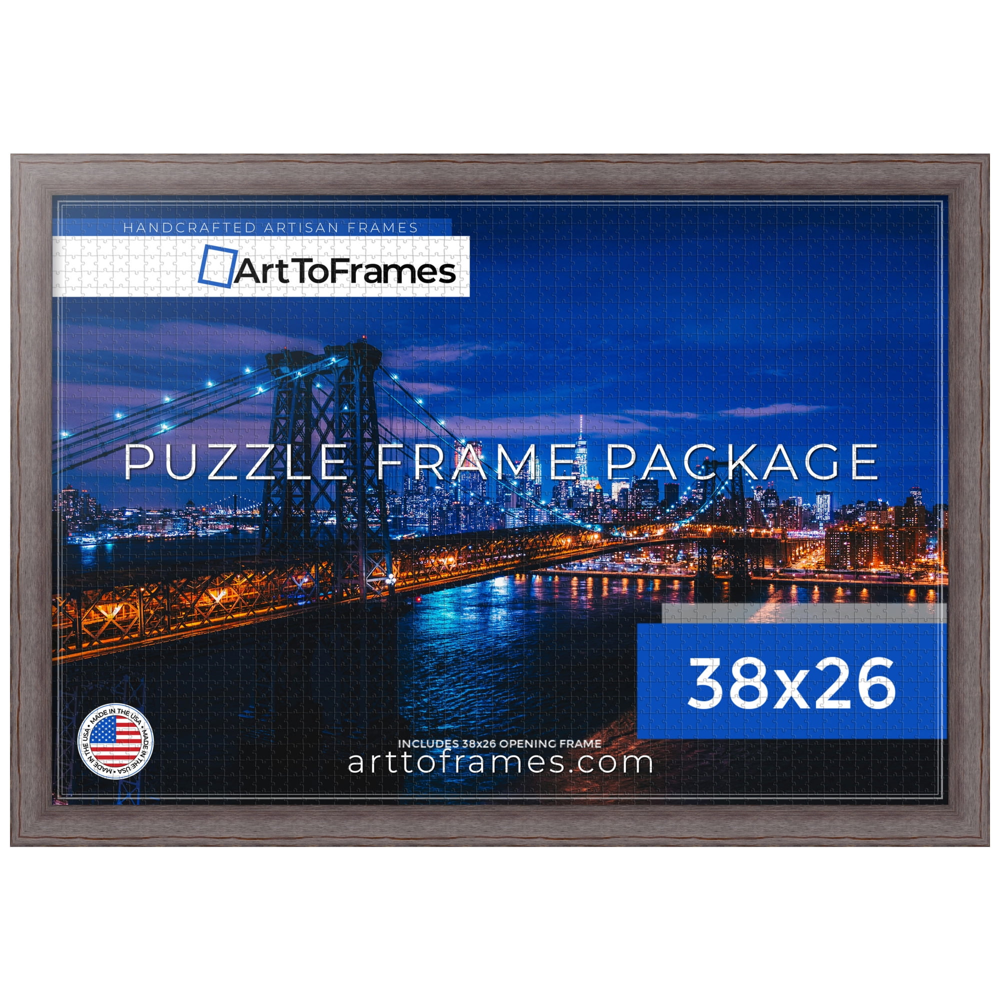 ArtToFrames 38x26 Inch - 97x66 CM Gray Puzzle Frame for 2000 piece ...