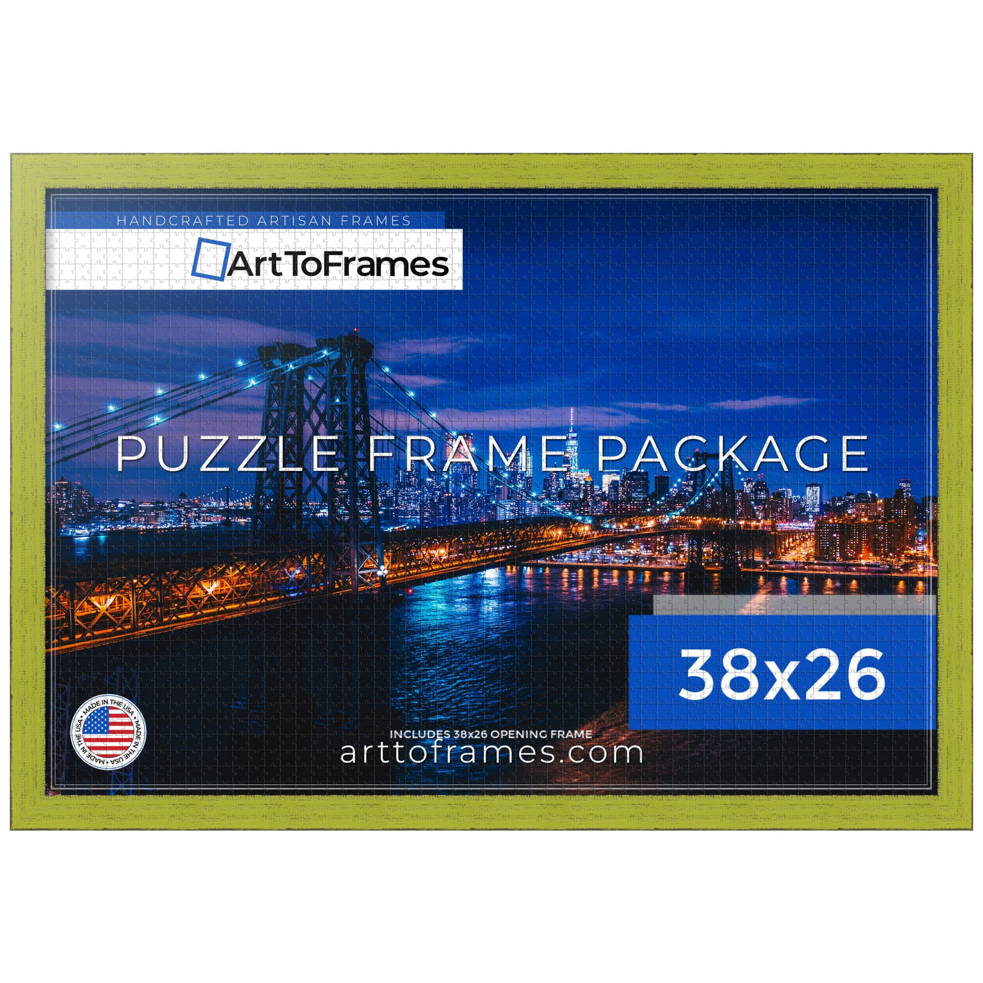 ArtToFrames 38x26 Inch - 97x66 CM Green Puzzle Frame for 2000 piece ...