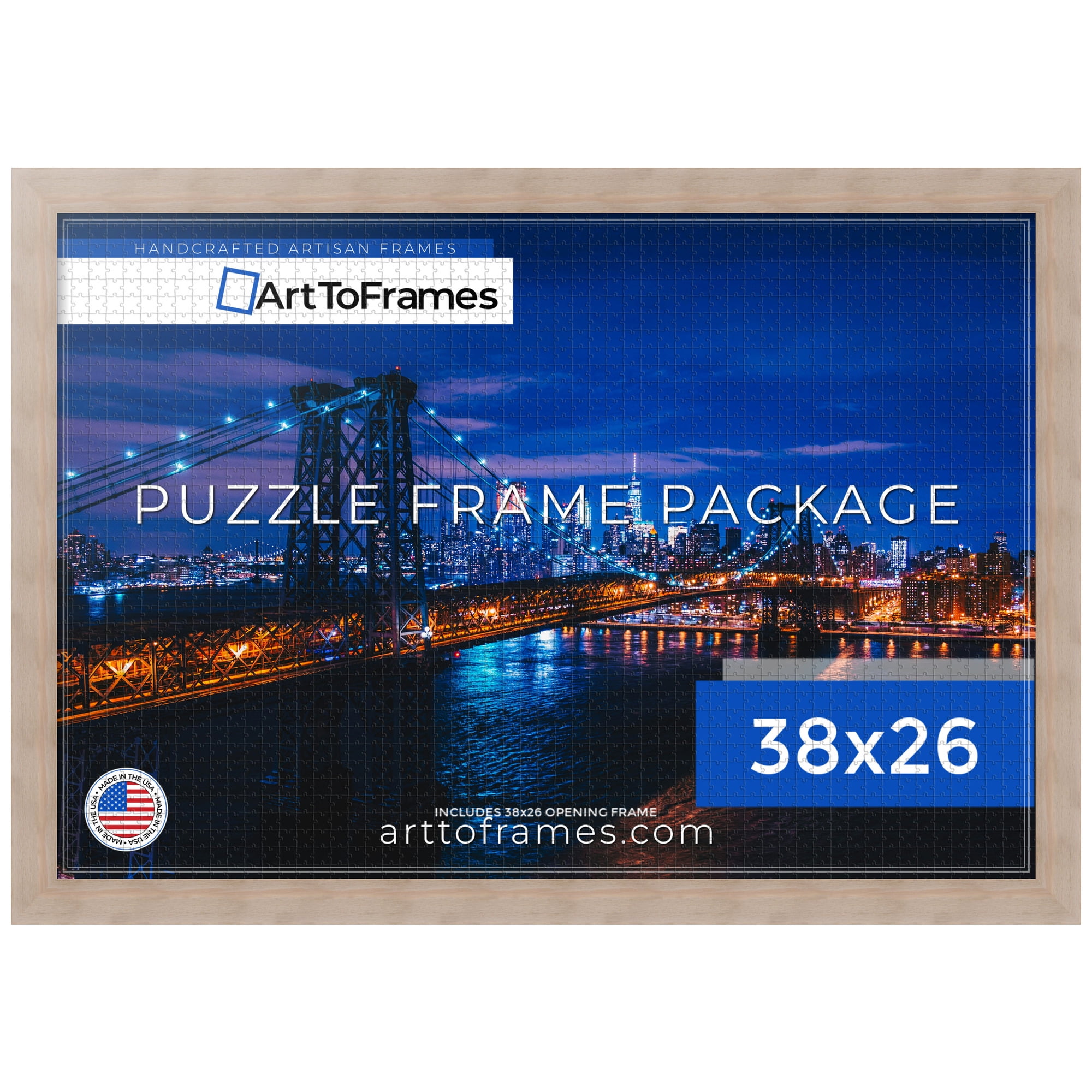 ArtToFrames 38x26 Inch - 97x66 CM White Puzzle Frame for 2000 piece ...