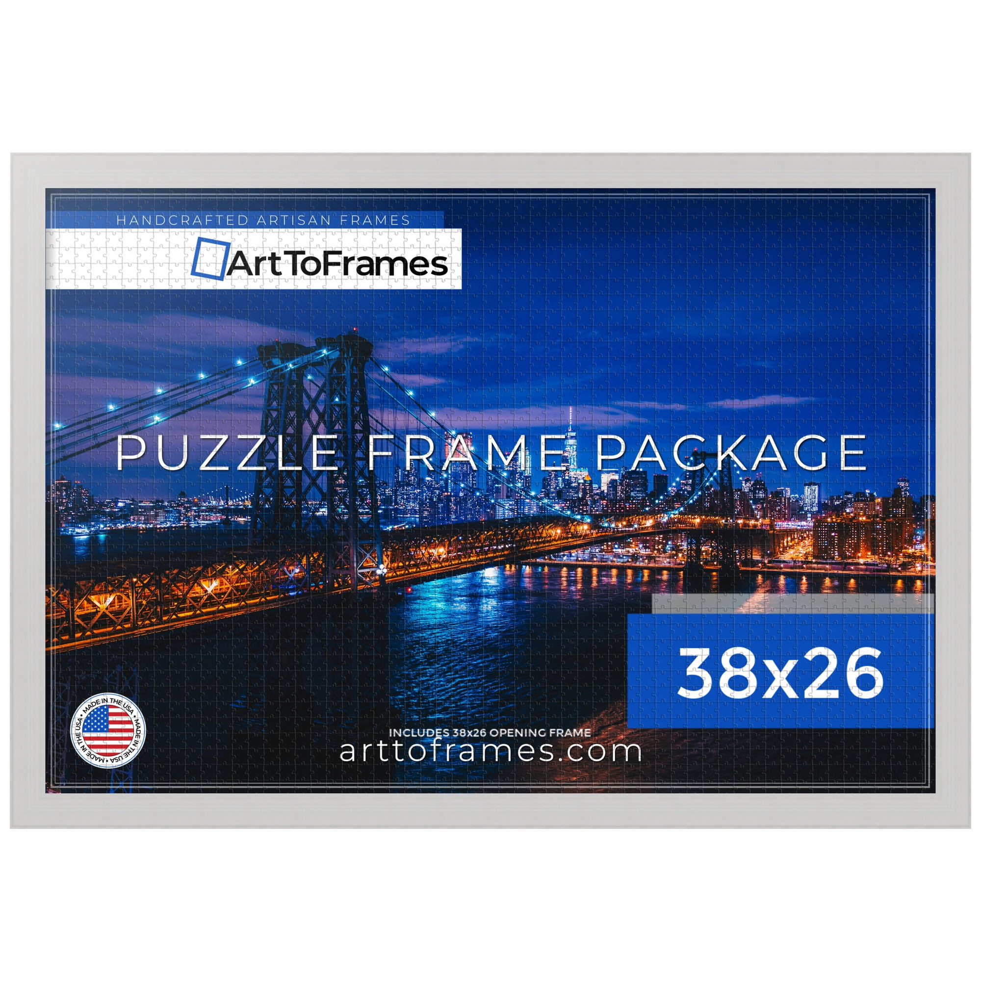 ArtToFrames 38x26 Inch - 97x66 CM White Puzzle Frame for 2000 piece ...