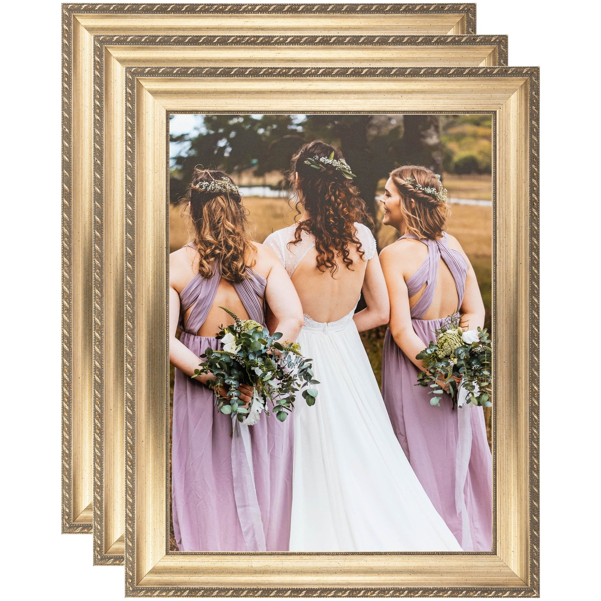 ArtToFrames 4" x 10" Muted Silver Picture Frame, 4x10 inch Silver Wood ...