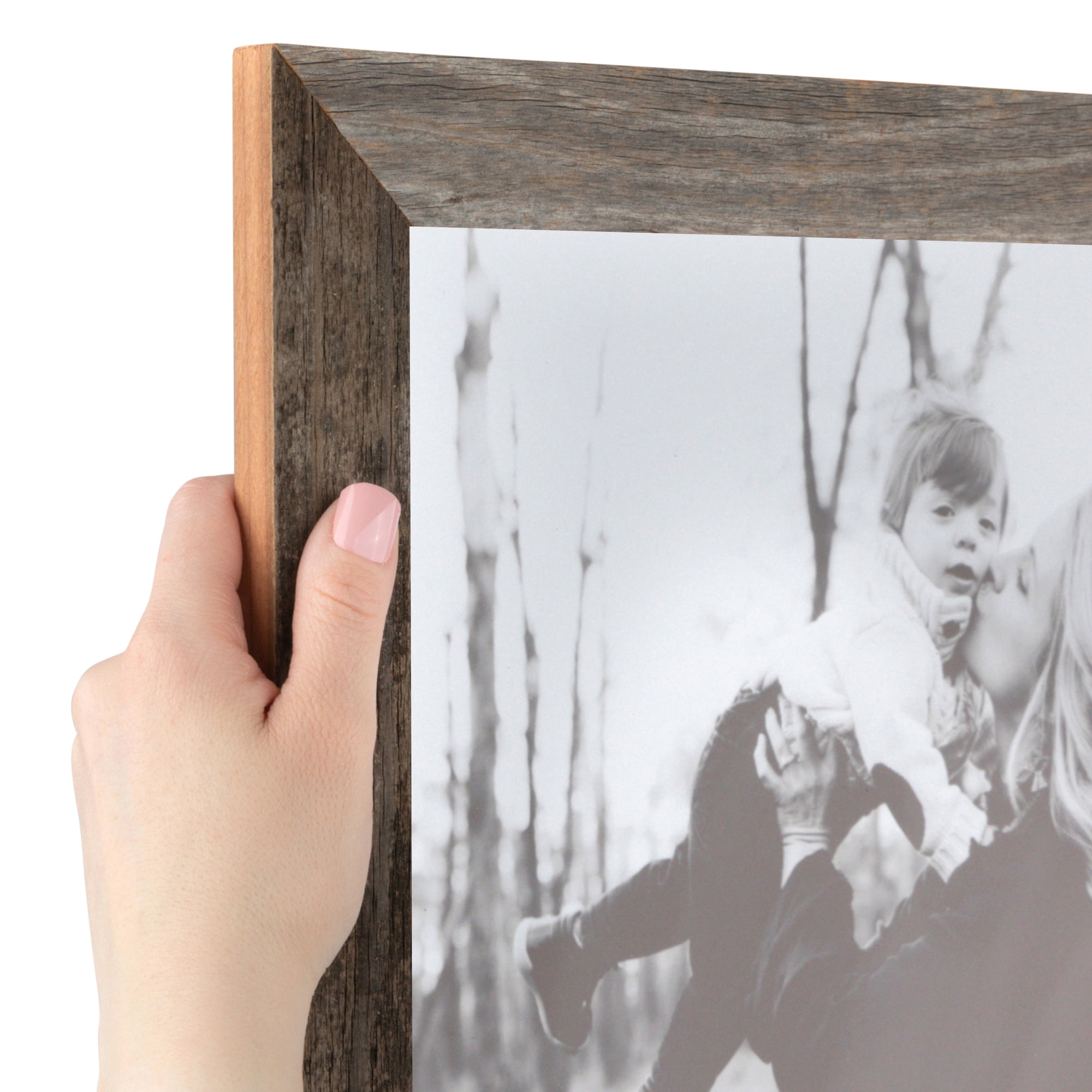 ArtToFrames 4" x 12" Winter White Barnwood 1.5 Inch Picture Frame, 4x12 ...