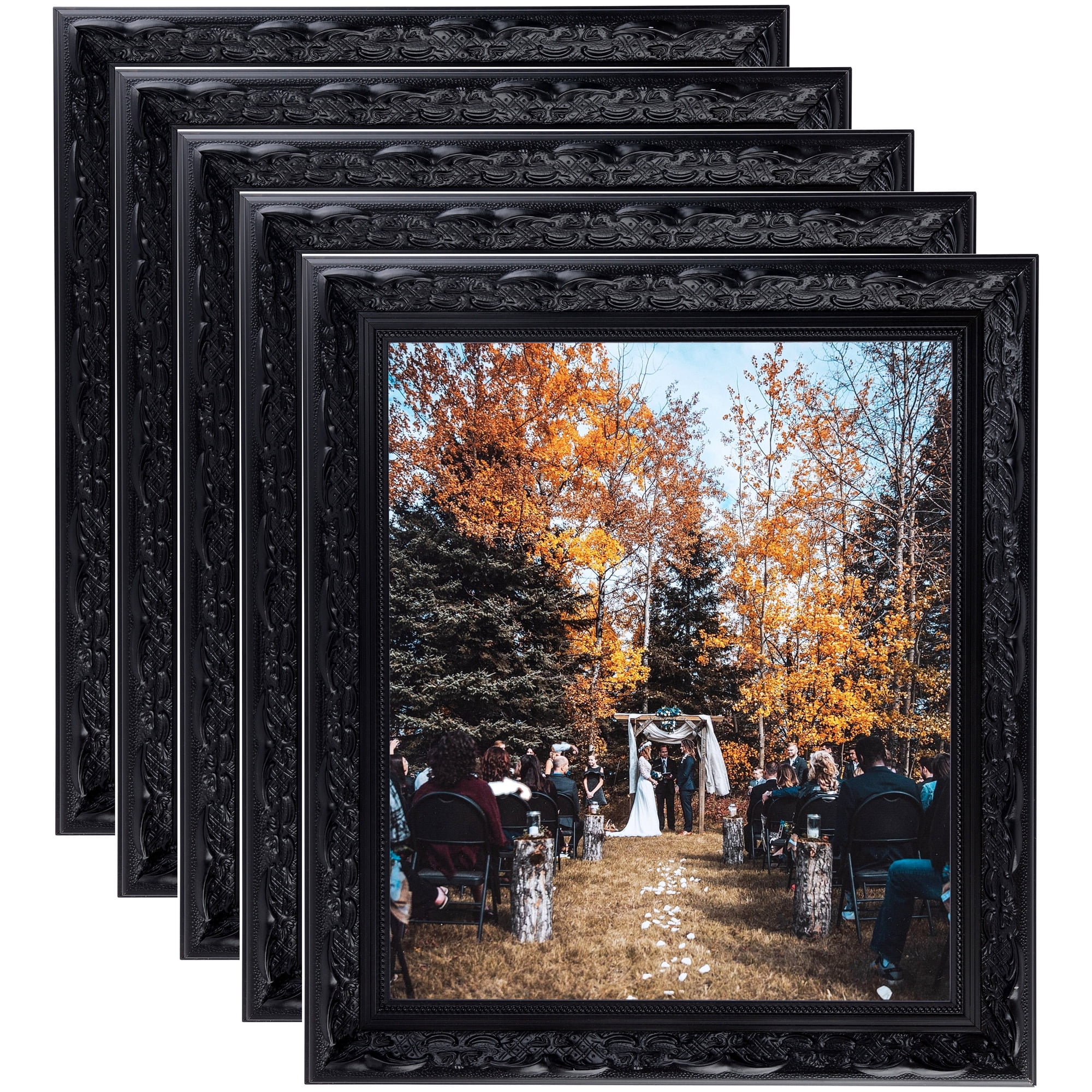 ArtToFrames 4" x 25" Matte Black Picture Frame, 4x25 inch Black Wood ...