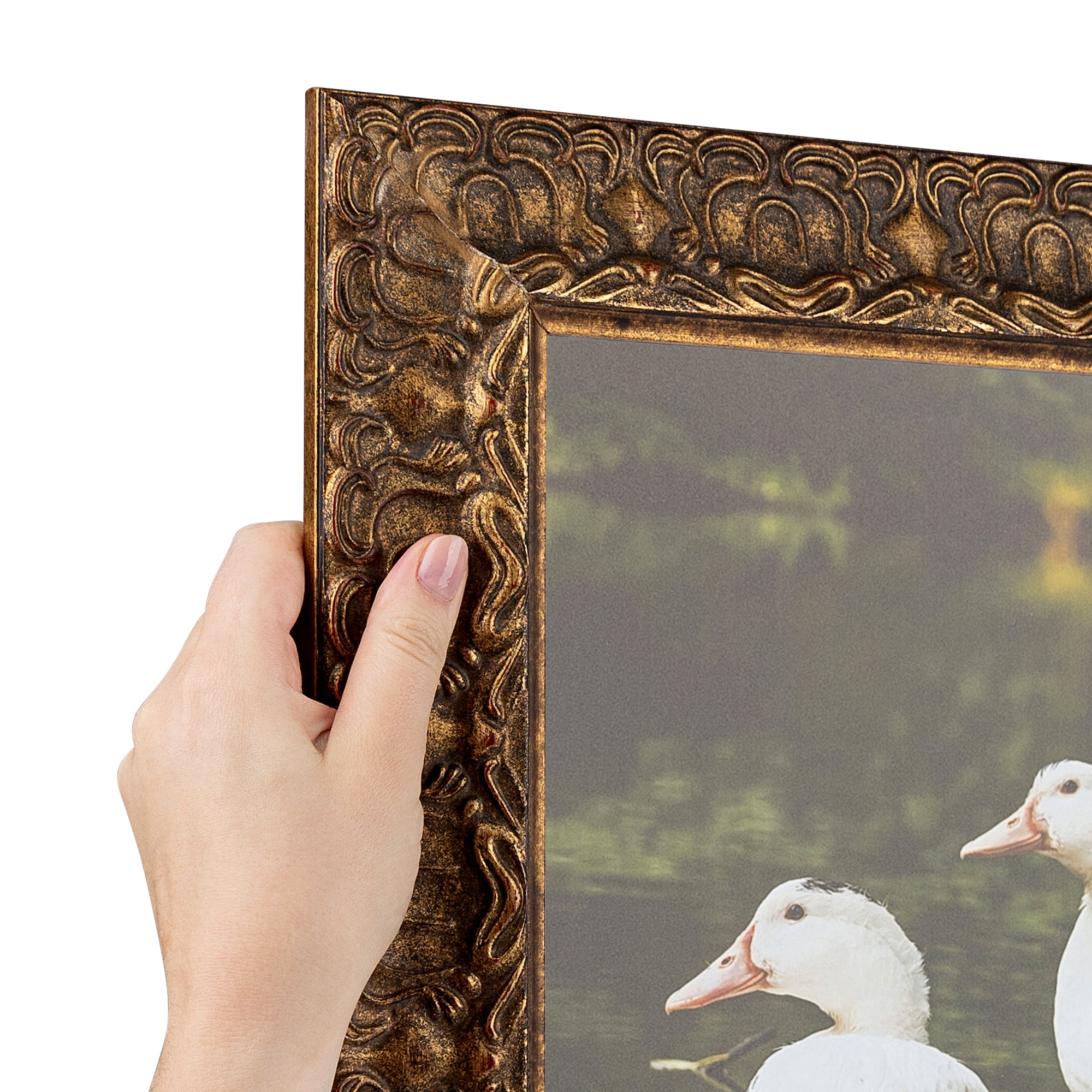 ArtToFrames 4x39 inch Gold Embossed Reverse Picture Frame, Multi 4" x ...