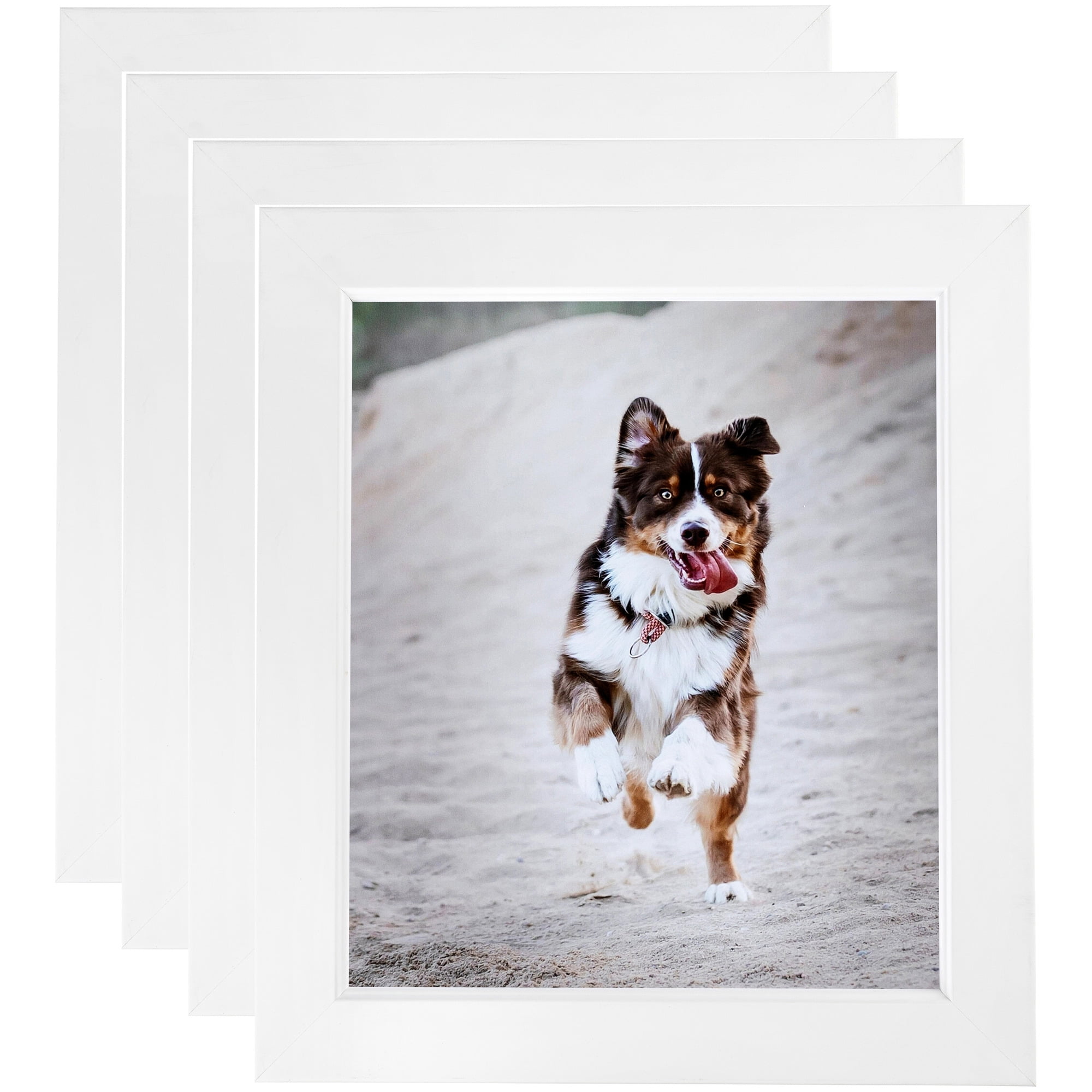 ArtToFrames 4" x 6" Contemporary White with Lip Picture Frame, 4x6 inch ...
