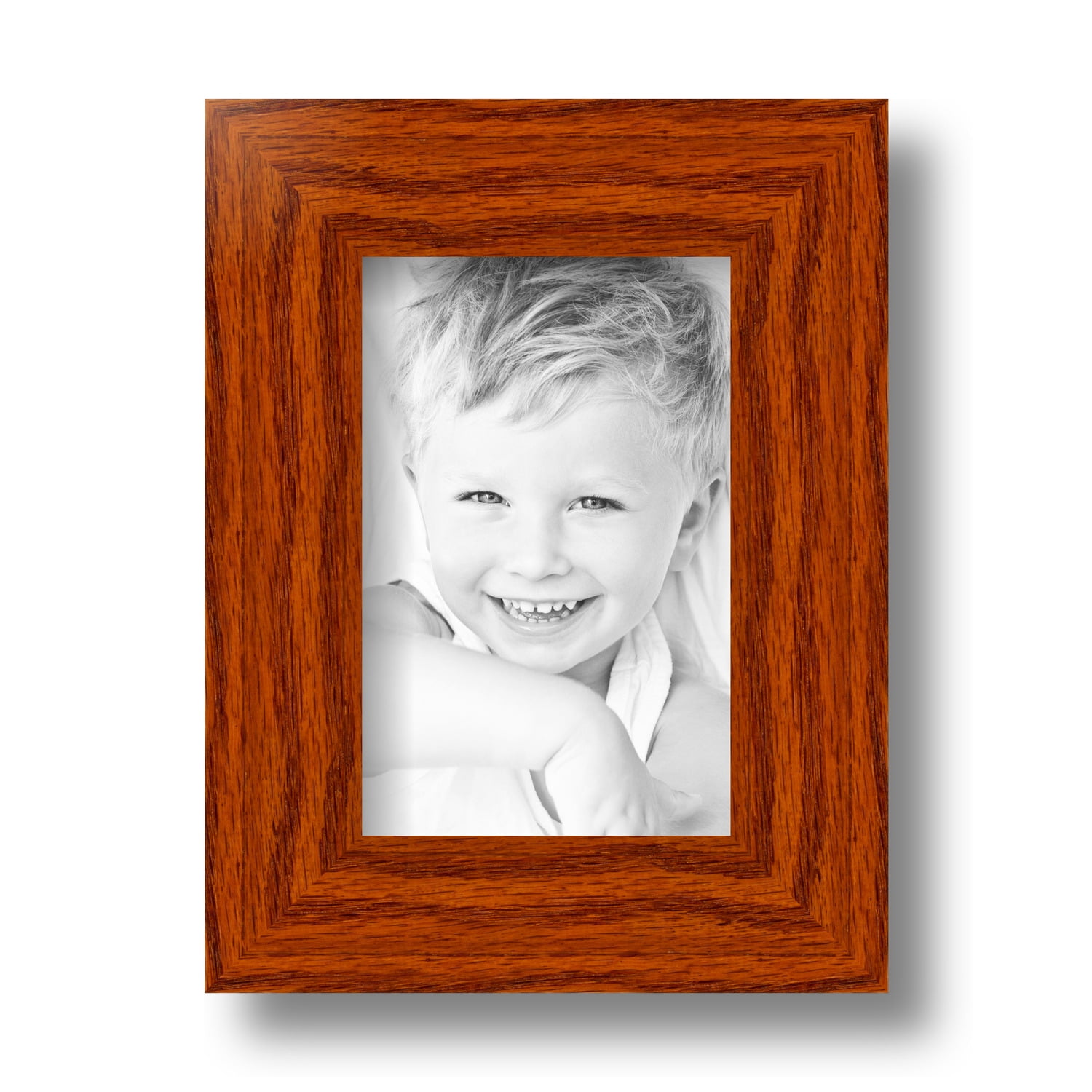 ArtToFrames 4 x 6 Honey Picture Frame, 4x6 inch Brown Wood Poster Frame ...