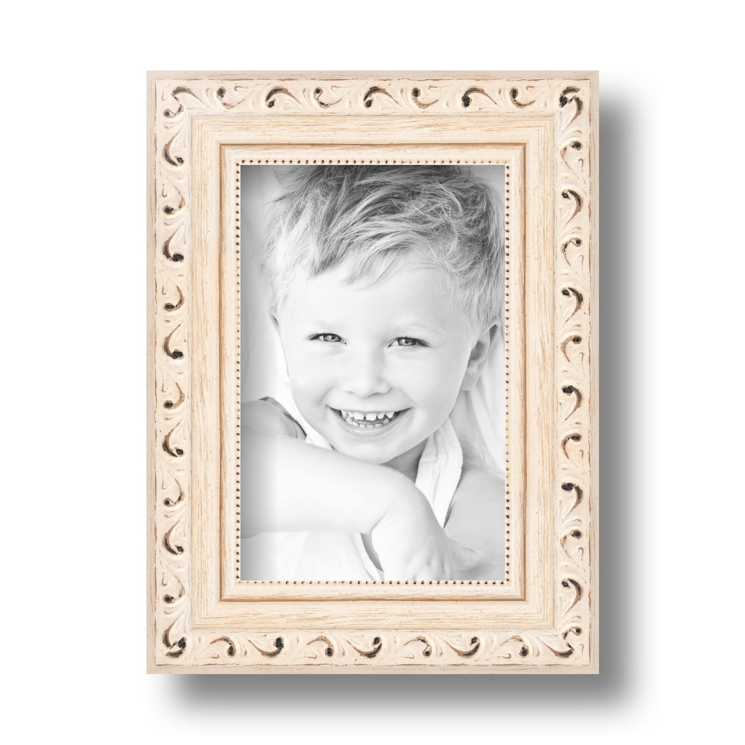 ArtToFrames 4" x 6" White Wash Picture Frame, 4x6 inch White Wood ...