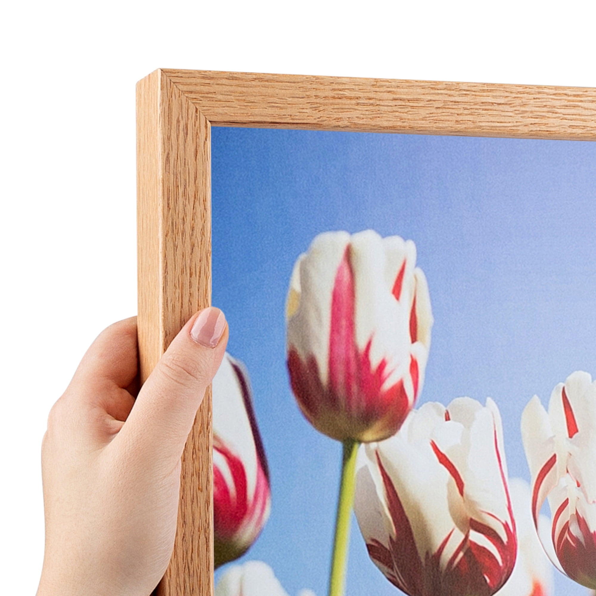 ArtToFrames 4" x 7" Red Oak Wood Picture Frame, 4x7 inch Brown Wood ...