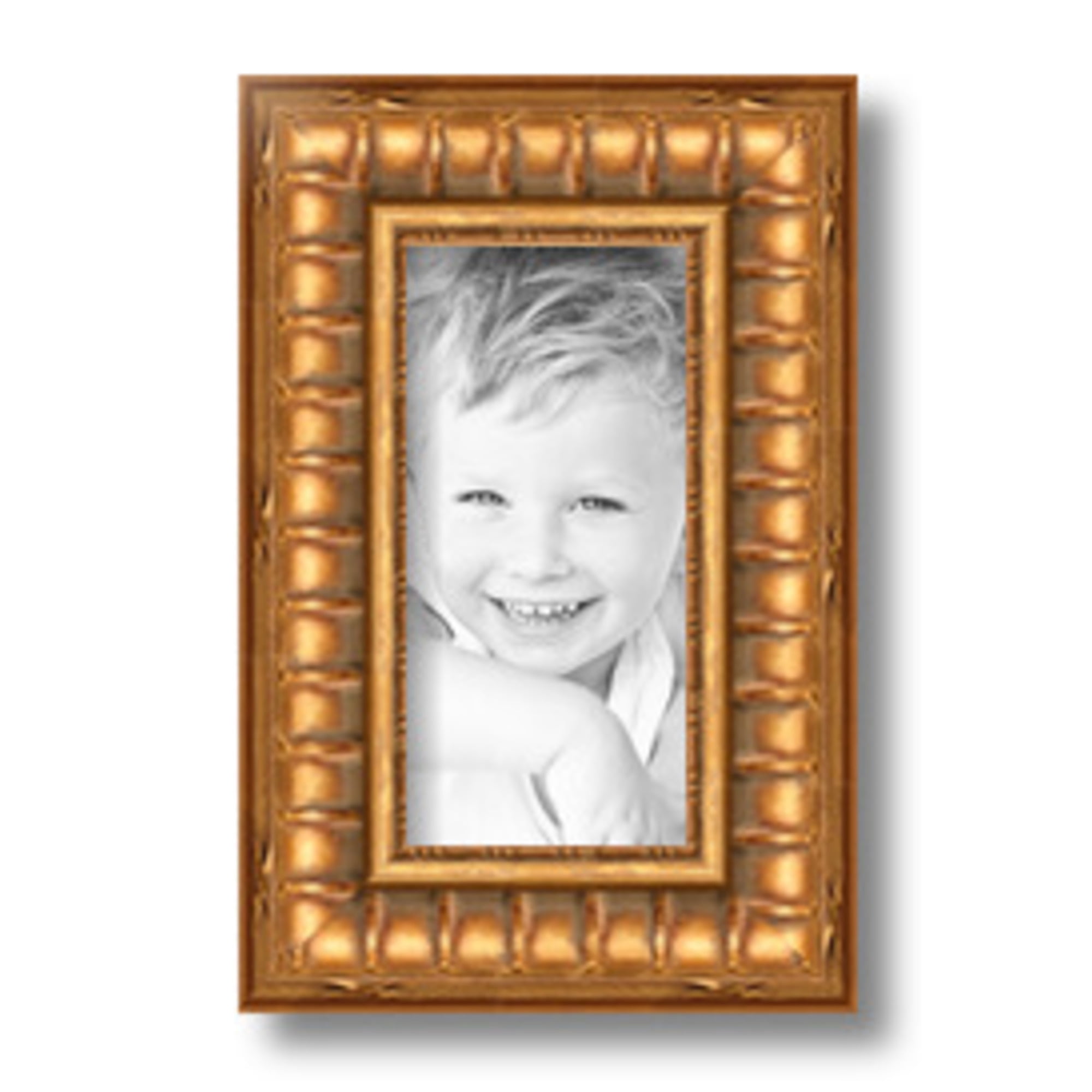 ArtToFrames 4" x 8" Gold Picture Frame, 4x8 inch Gold Wood Poster Frame ...