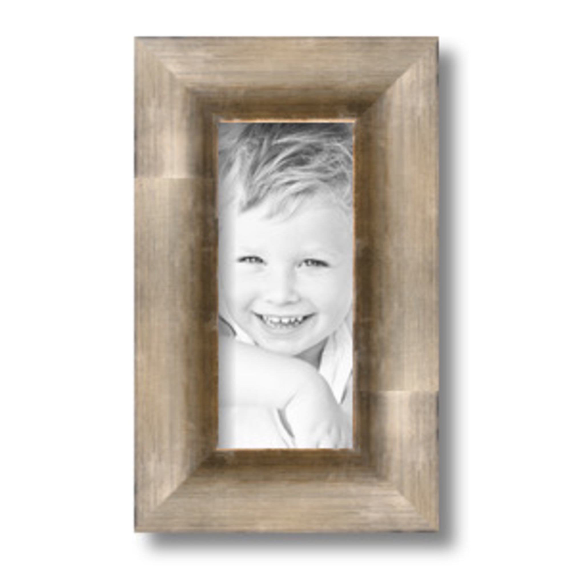 ArtToFrames 4" x 9" Antique Silver Picture Frame, 4x9 inch Silver Wood ...