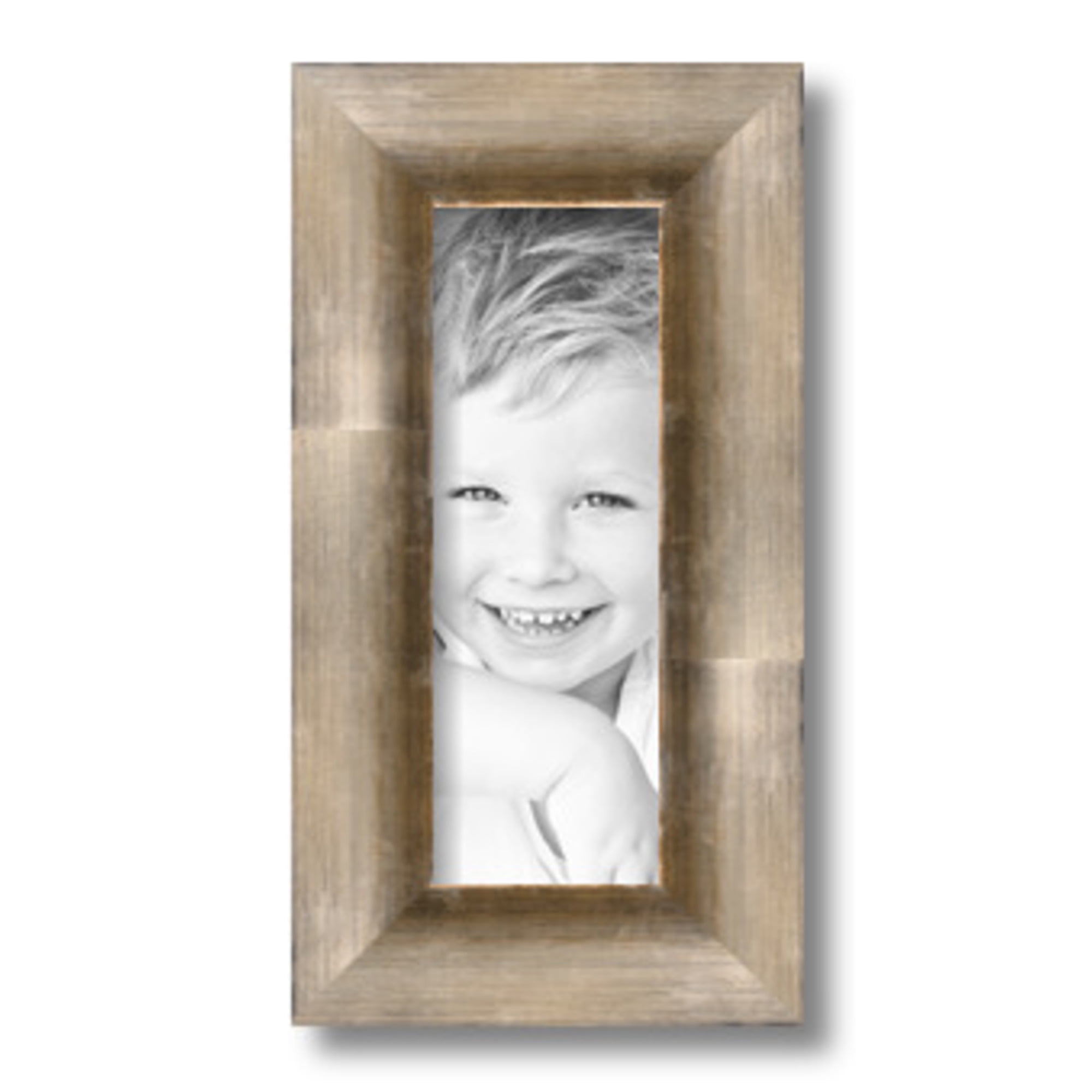 ArtToFrames 4x11" Antique Silver Picture Frame, Silver Wood Poster ...
