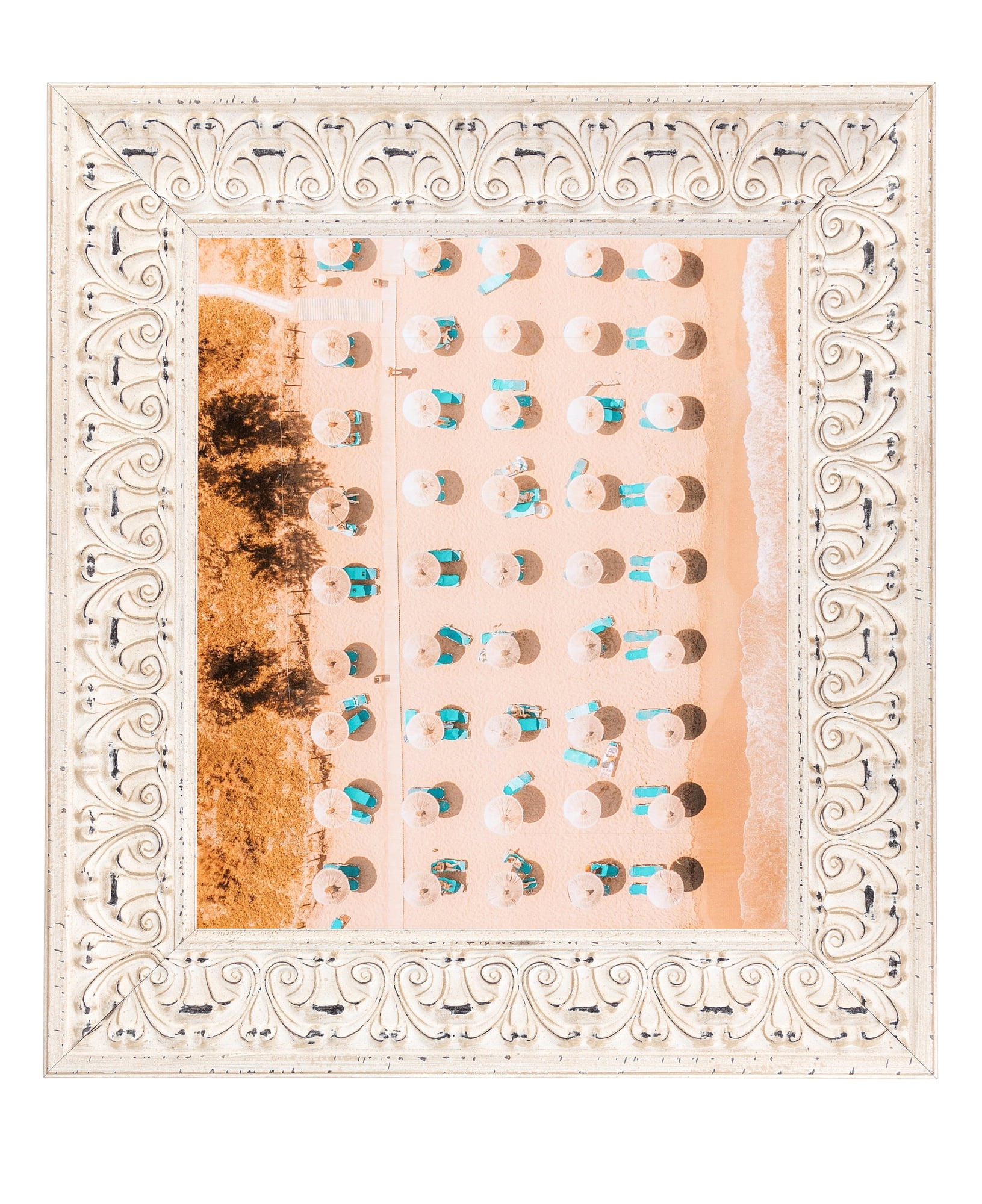 ArtToFrames 4x28" Cream Picture Frame, Wood Poster Frame, with Regular ...