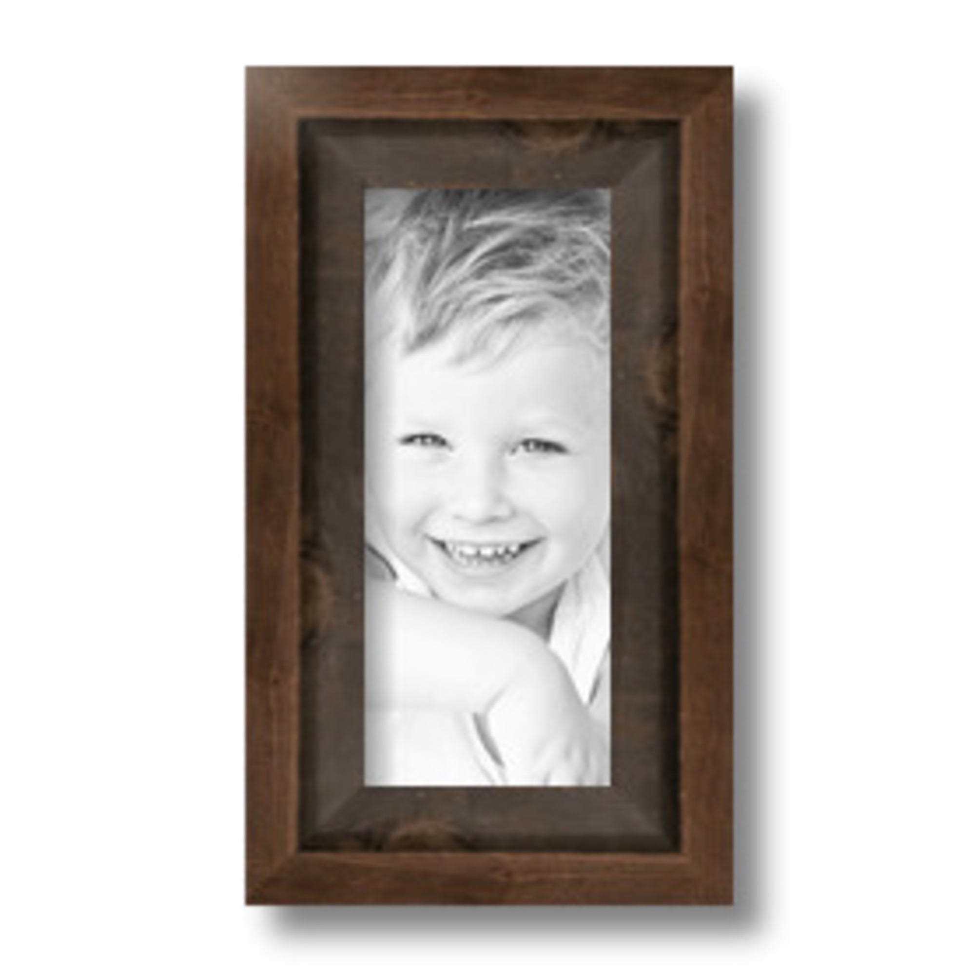 ArtToFrames 4x9" 1.75 Brown - Charcoal Cap Picture Frame, Multi Wood ...