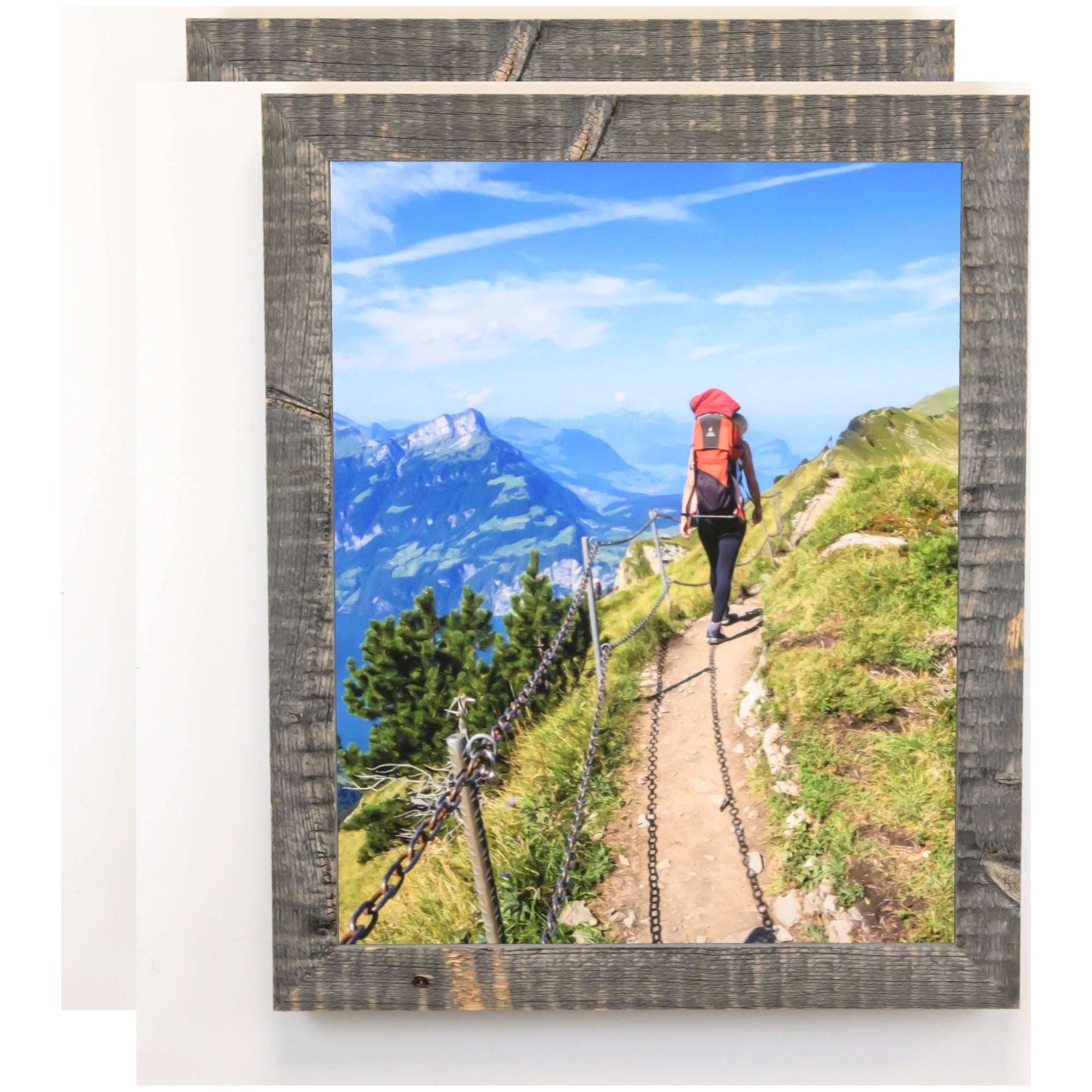 ArtToFrames 5" x 44" Winter White Barnwood 1.5 Inch Picture Frame, 5x44 ...