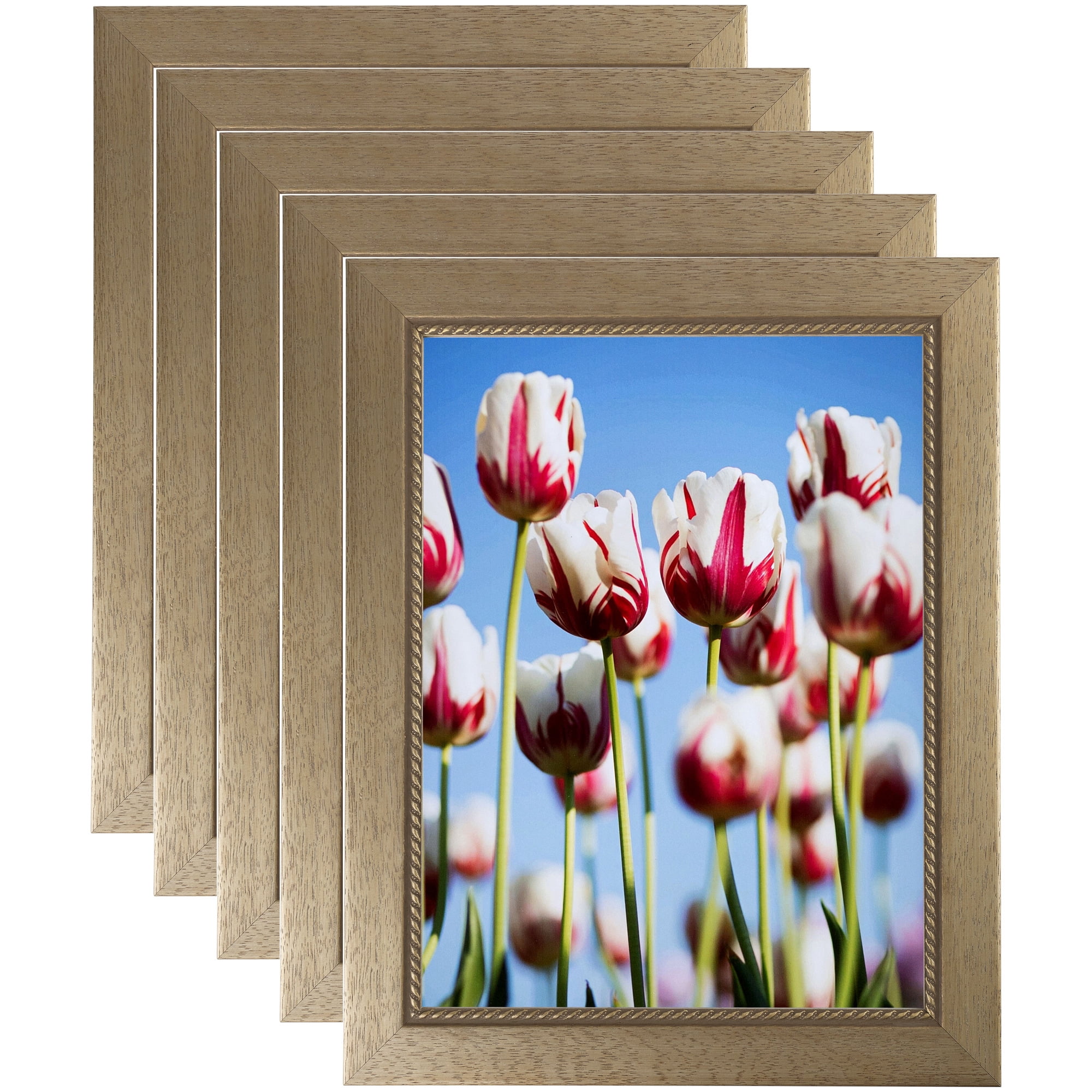 ArtToFrames 5" x 5" Metallic Gold with Ornate Detail Picture Frame, 5x5 ...