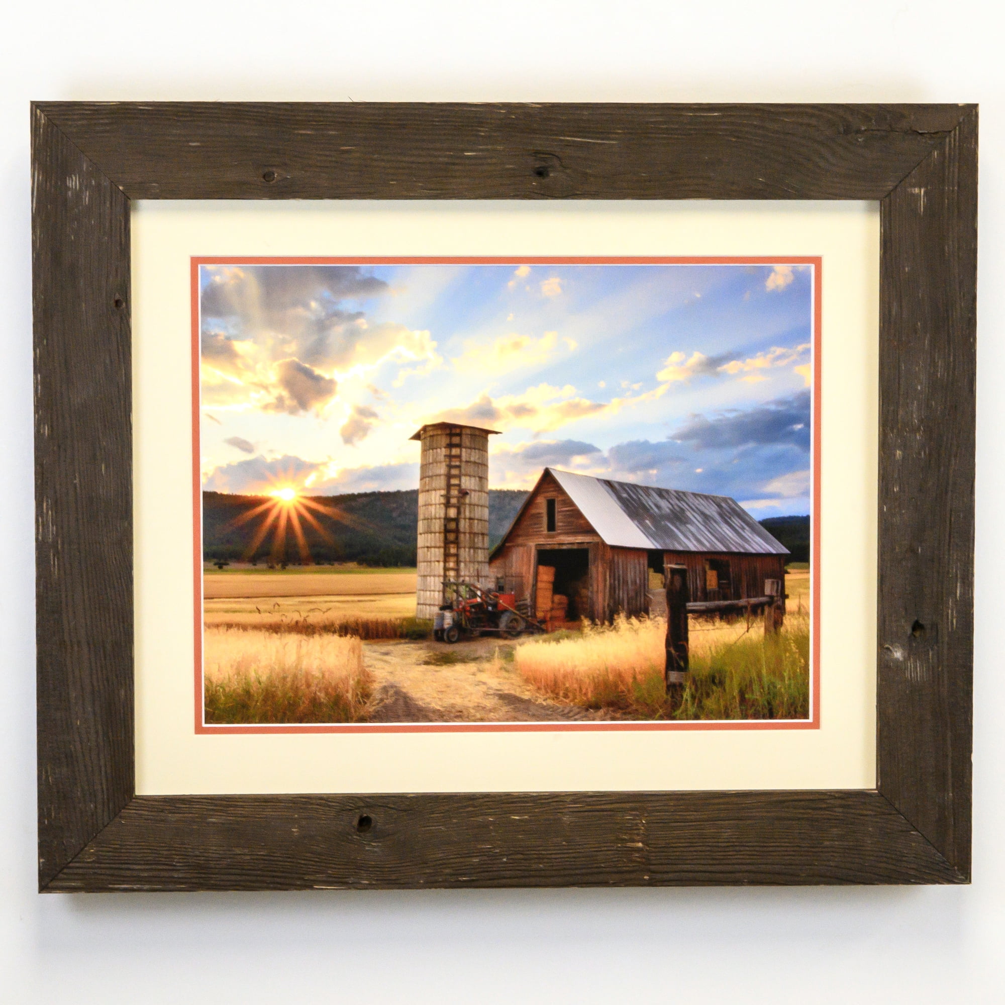 ArtToFrames 5x29" Real Reclaimed Brown Barnwood Picture Frame, Brown ...