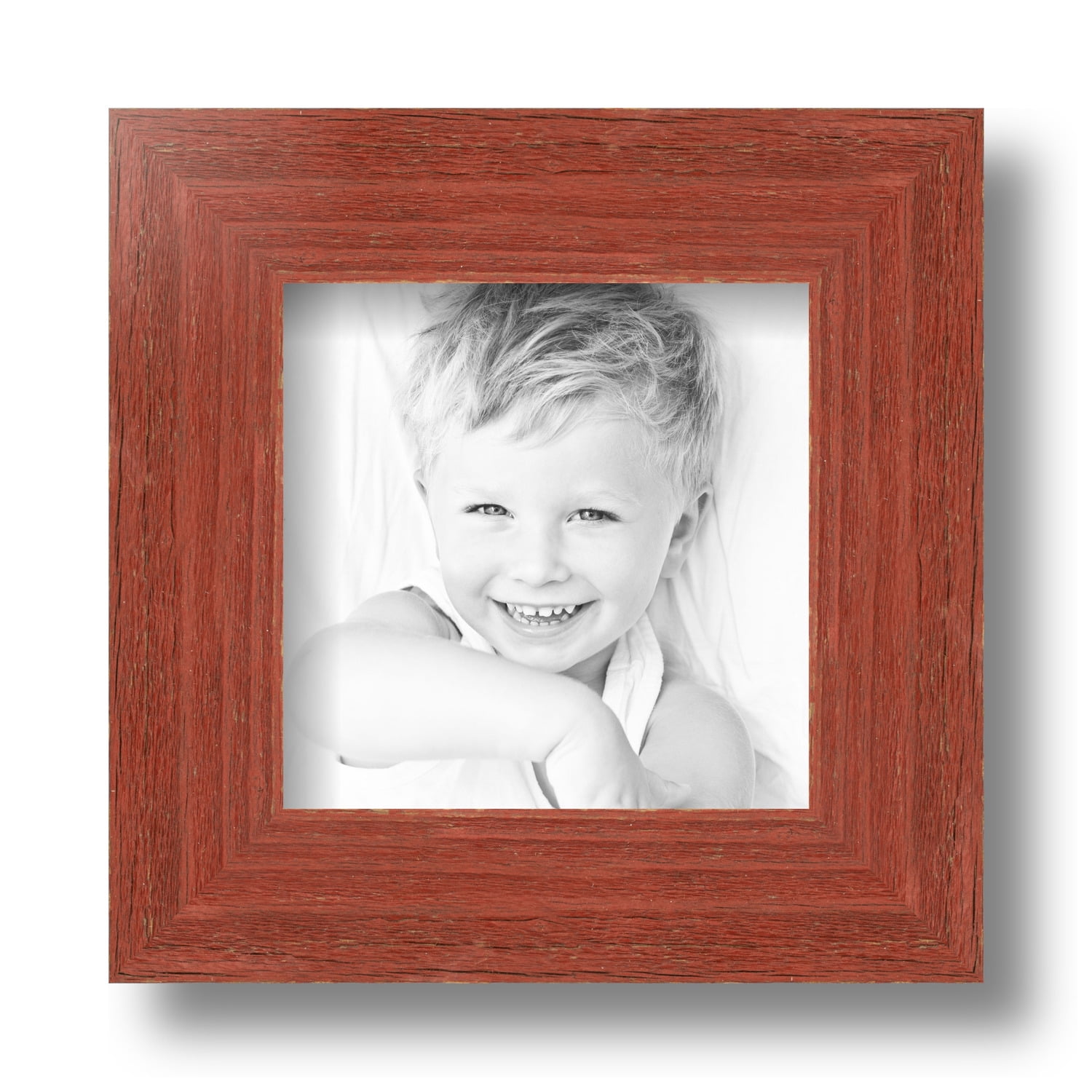ArtToFrames 5x5 Inch Real Reclaimed Red Barnwood Picture Frame, This ...