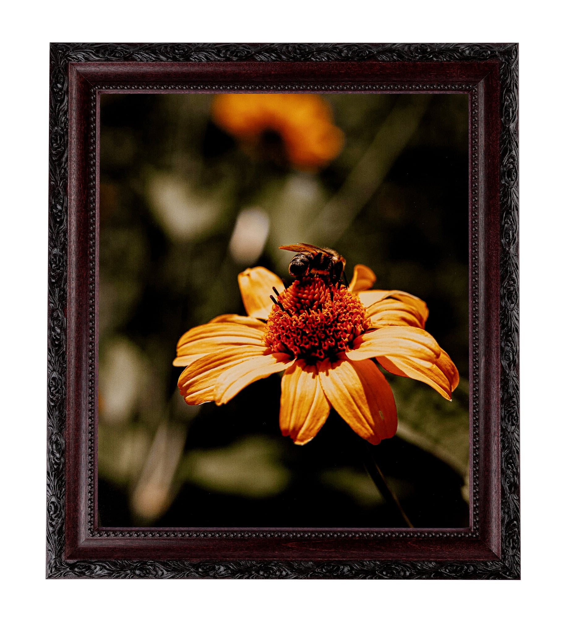 ArtToFrames 5x8" Classic Burgundy Picture Frame, Brown Wood Poster ...