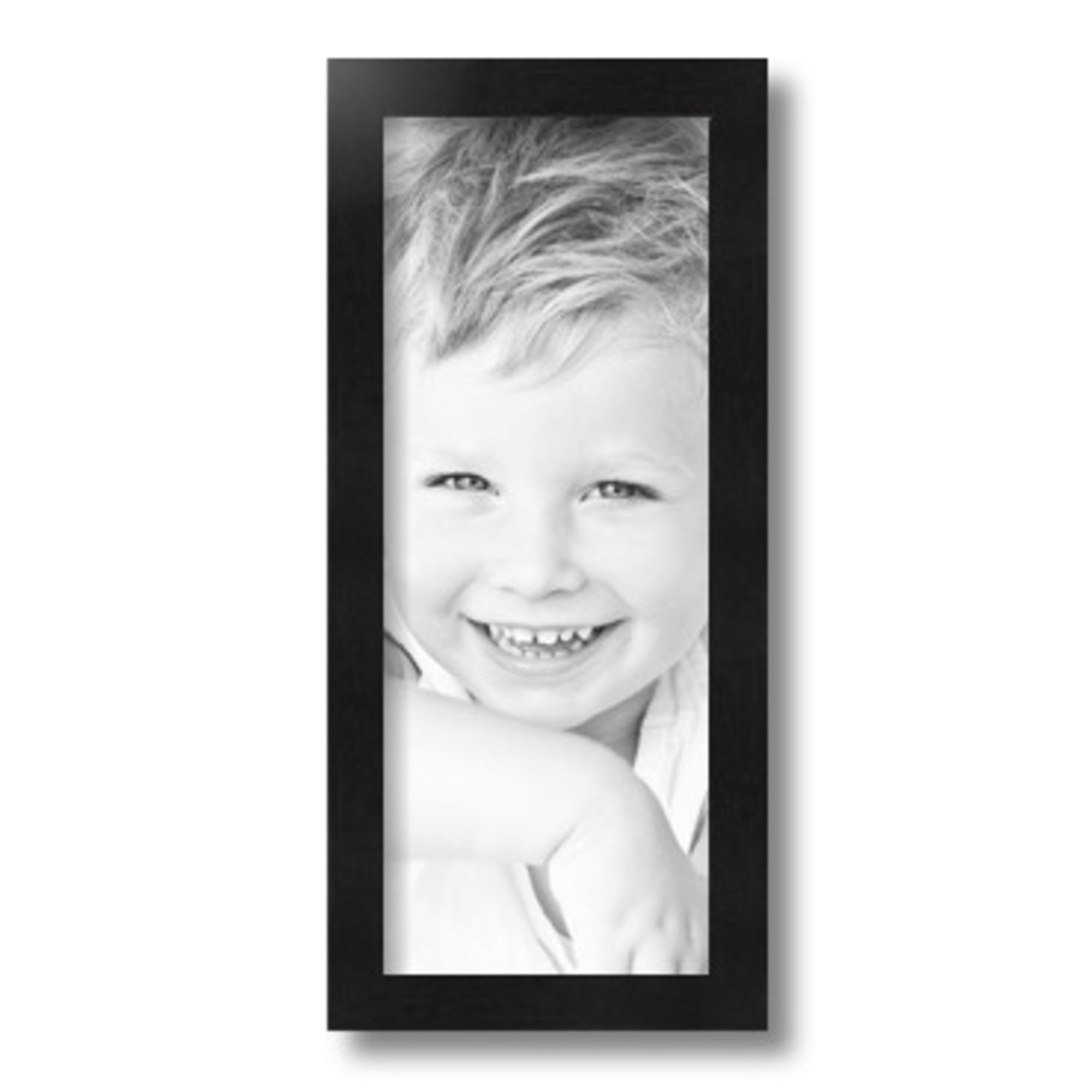 ArtToFrames 6" x 15" Black Picture Frame, 6x15 inch Black Wood Poster ...