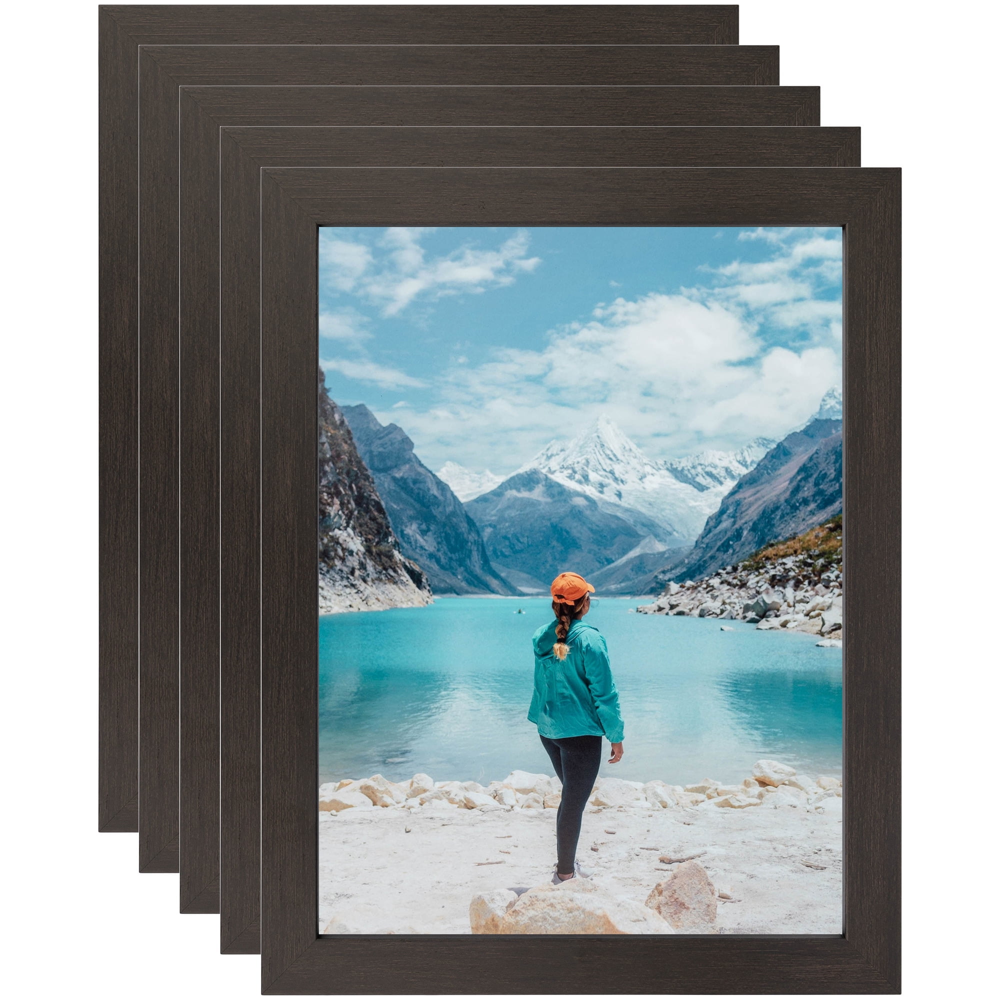 ArtToFrames 6" x 16" Coffee Picture Frame, 6x16 inch Brown MDF Poster ...