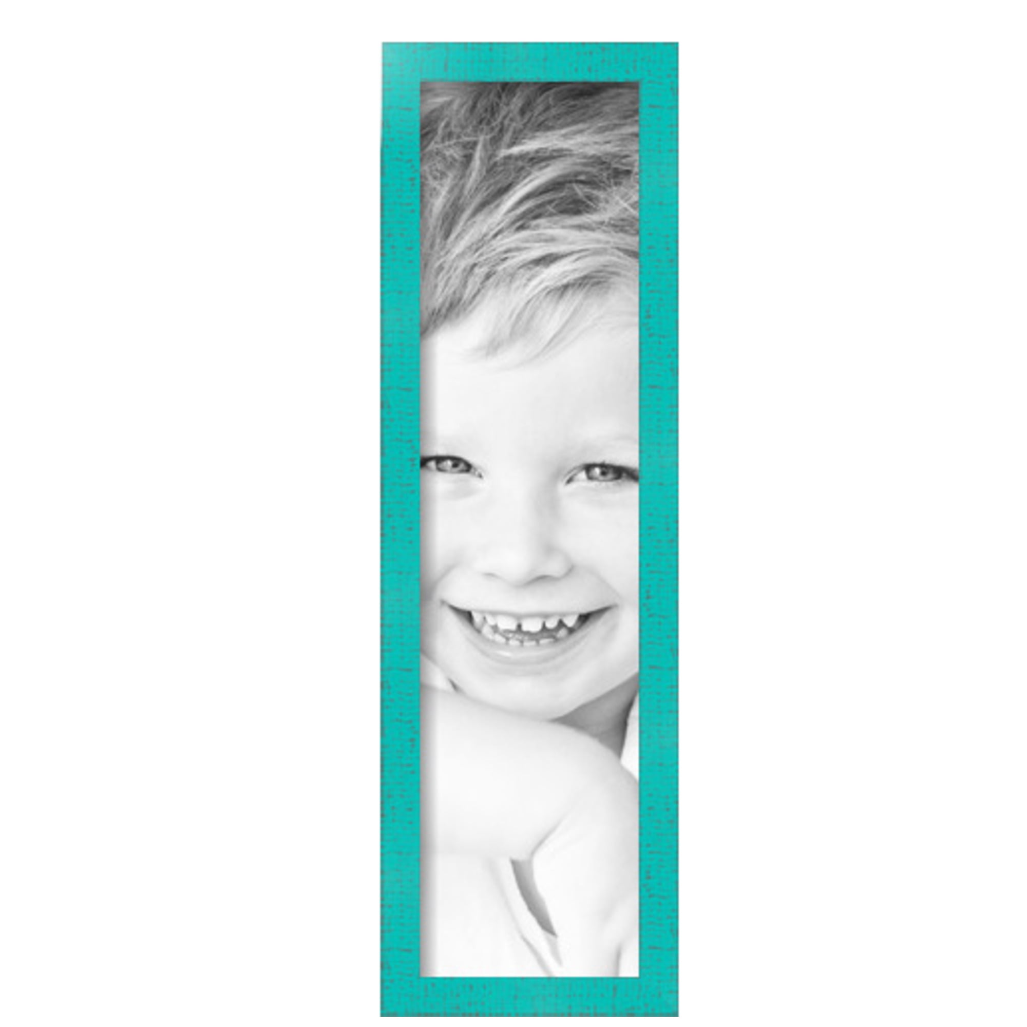 ArtToFrames 6" x 23" Aqua Picture Frame, 6x23 inch Green Wood Poster ...