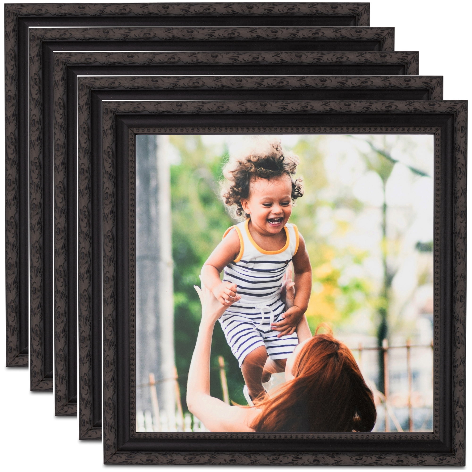 ArtToFrames 6" x 27" Black Engraved Edges Picture Frame, 6x27 inch ...