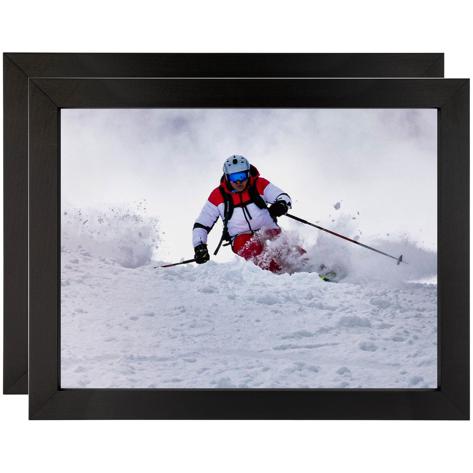 ArtToFrames 6" x 8" Black Stain Picture Frame, 6x8 inch Black Wood ...