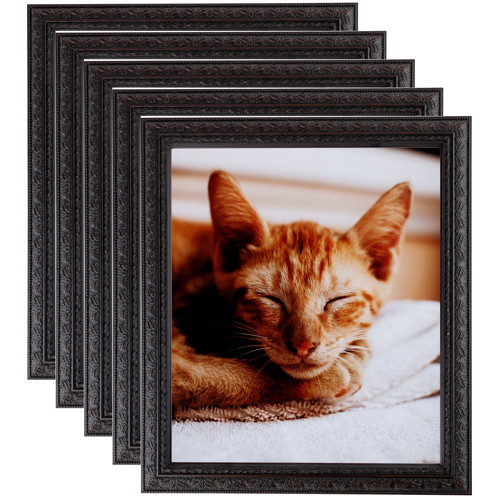 ArtToFrames 6" x 8" Plum Victorian Emboss Picture Frame, 6x8 inch Brown ...