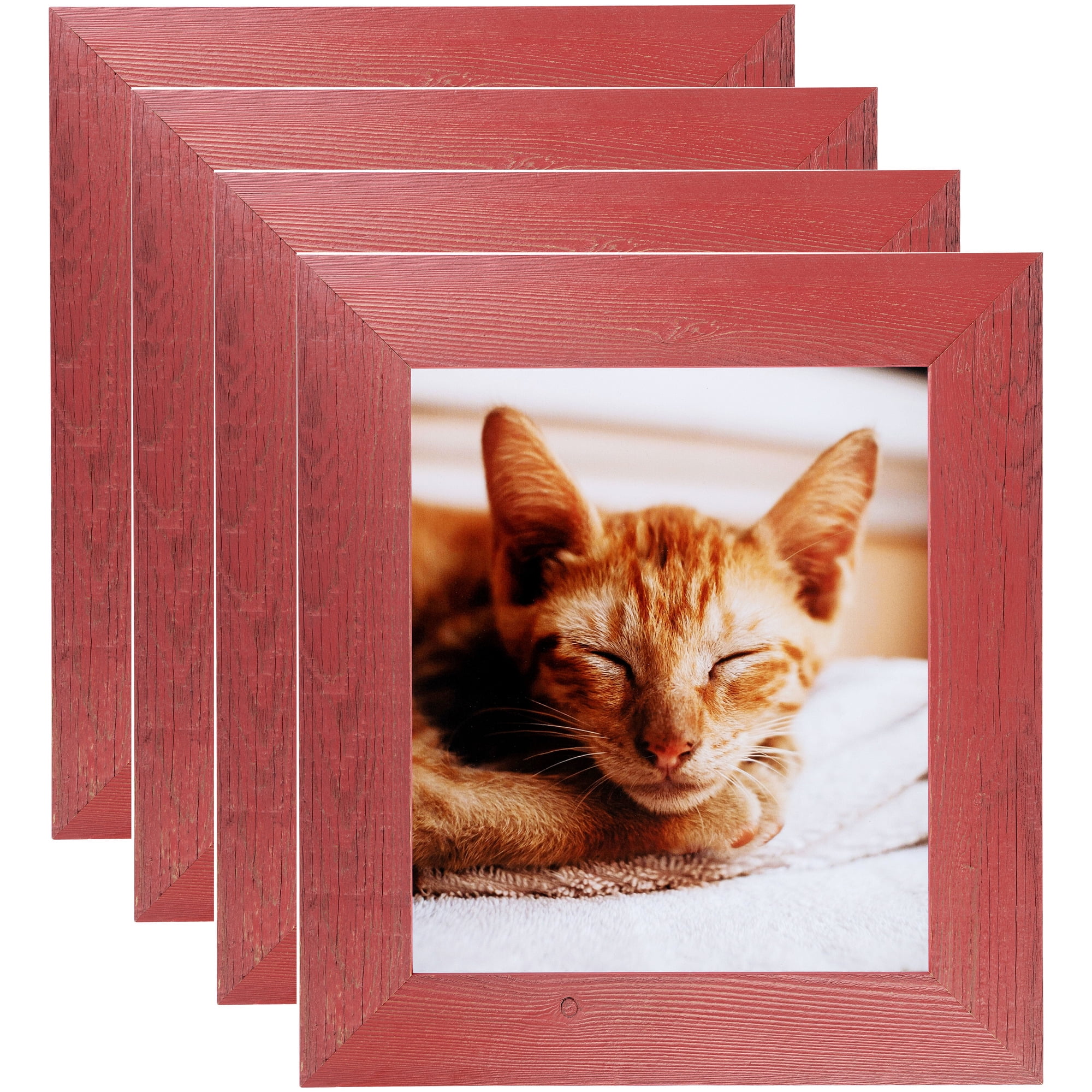 ArtToFrames 6" x 8" Real Reclaimed Red Barnwood 2.5 Inch Picture Frame ...