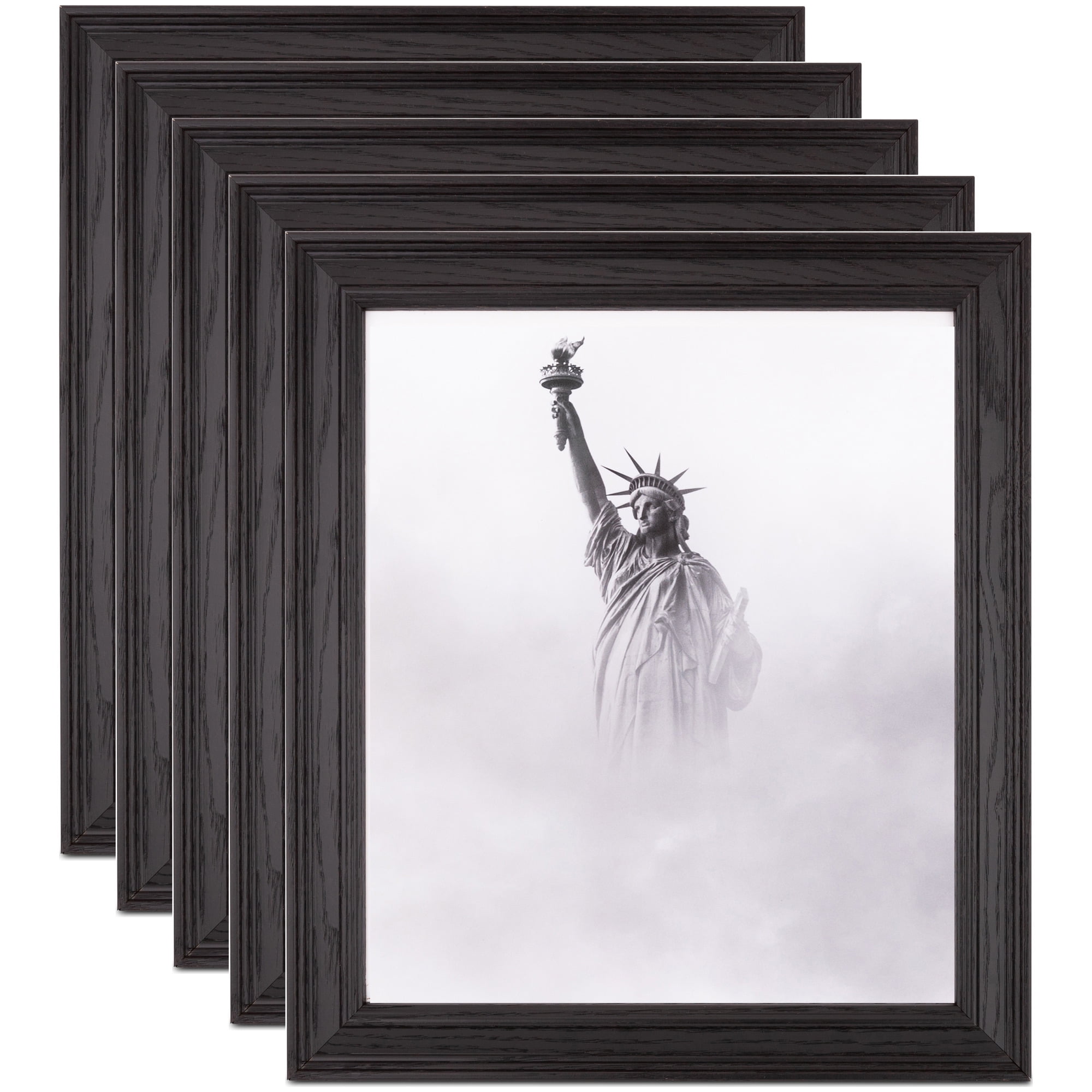 ArtToFrames 7" x 13" Colonial Onyx Picture Frame, 7x13 inch Black MDF ...