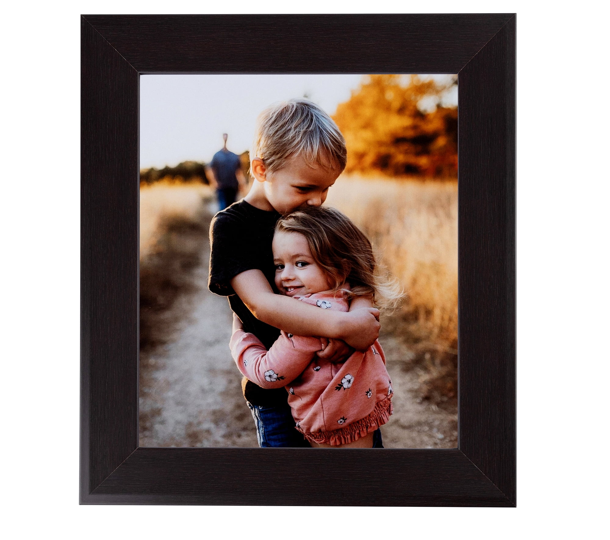 ArtToFrames 7x11" Sloped Dark Walnut Picture Frame, Brown Wood Poster ...