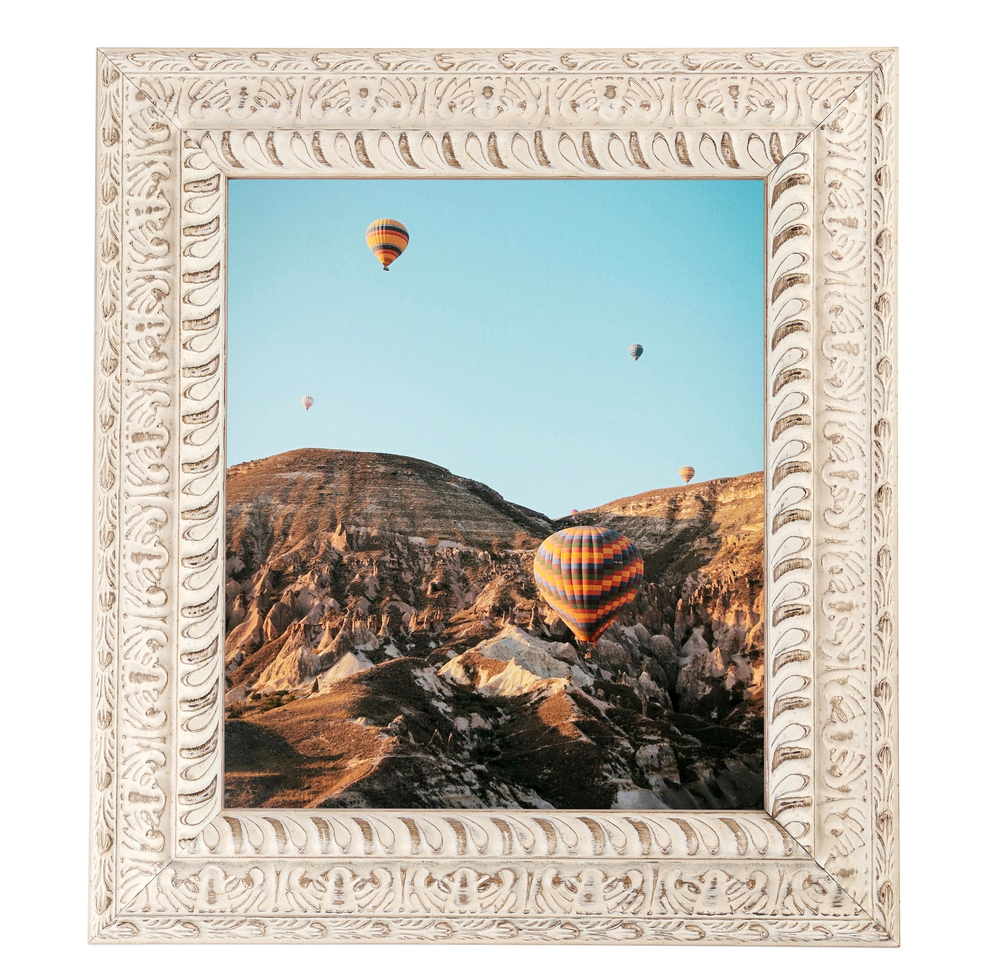 ArtToFrames 7x14" Cream Embossed Lip Picture Frame, Multi Wood Poster ...