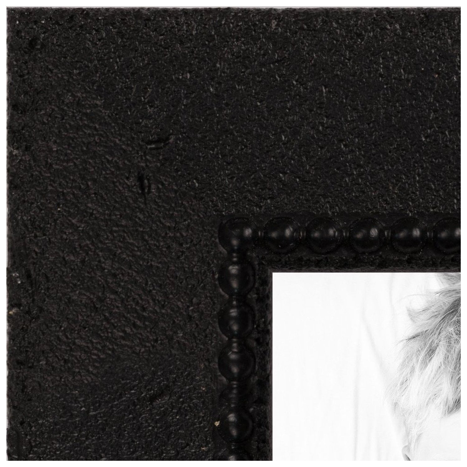ArtToFrames 7x7 inch Stucco Black Picture Frame, Black Wood Poster ...